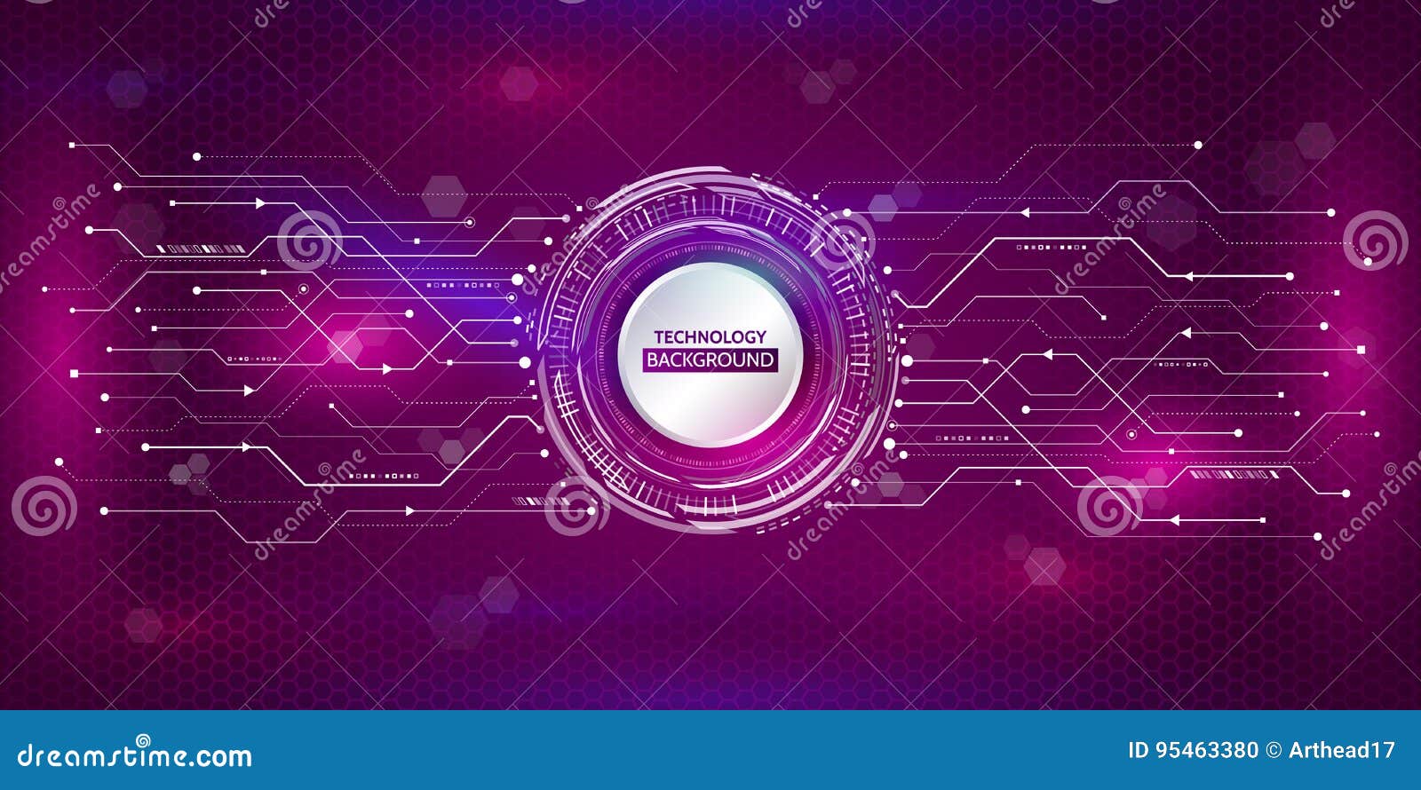 Abstract Circular Technology Concept. Hi-tech Communication Stock ...