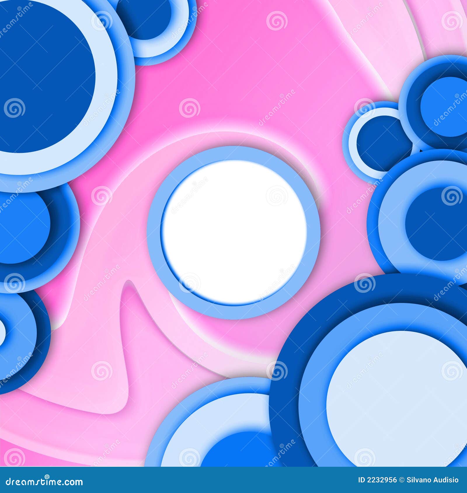 Abstract Circular Windows Blue Stock Illustration - Illustration of ...