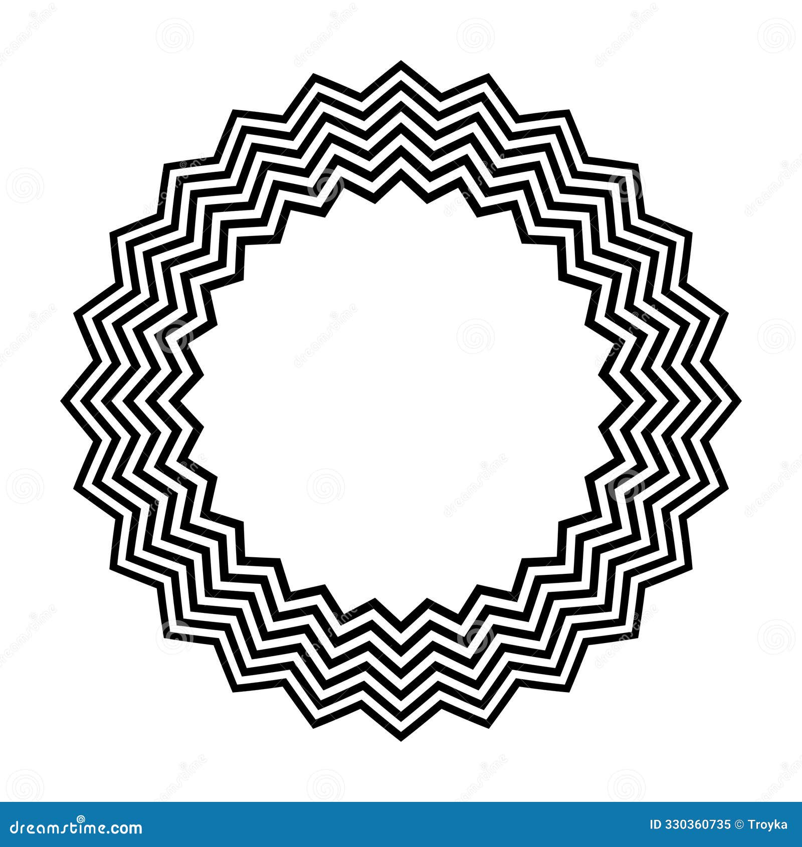 Abstract Circular Zig Zag Lines Pattern for Decorative Round Frame ... Abstract Circular Zig Zag Lines Pattern for Decorative Round Frame ...