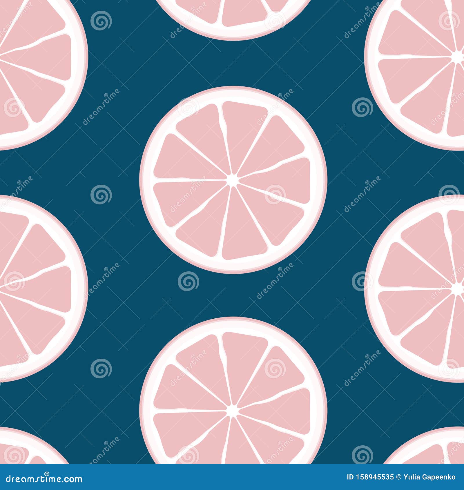Abstract Citrus Seamless Pattern Background Vector Illustration Stock ...
