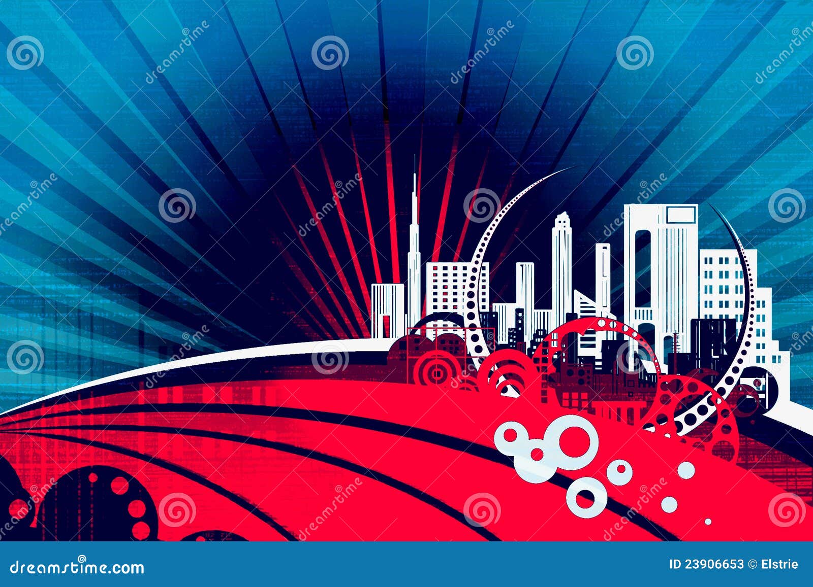 Abstract city stock illustration. Illustration of light - 23906653