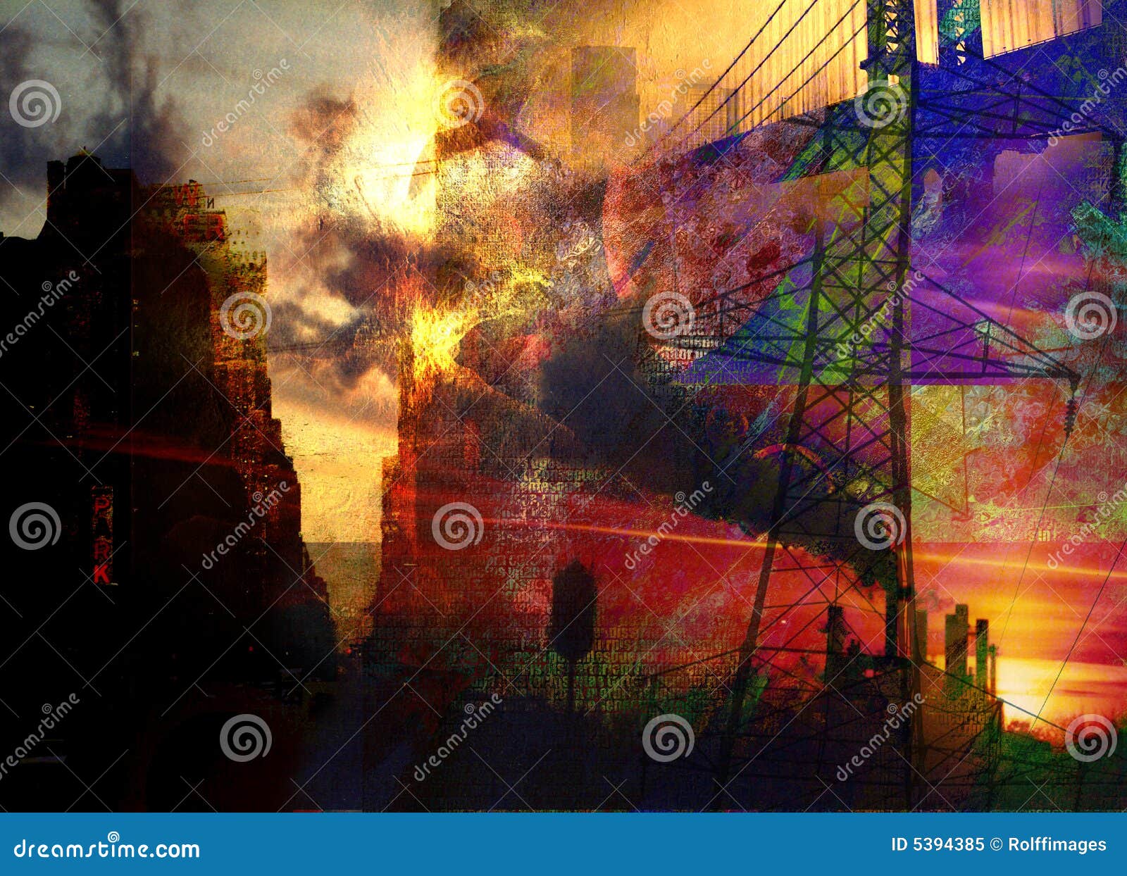 Abstract City stock illustration. Illustration of road - 5394385
