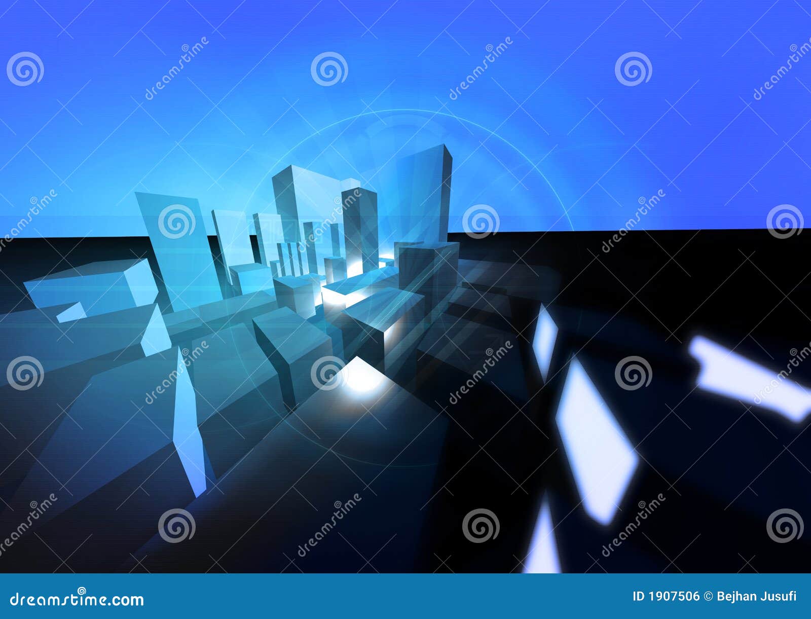 Abstract City Blue stock illustration. Illustration of abstract - 1907506