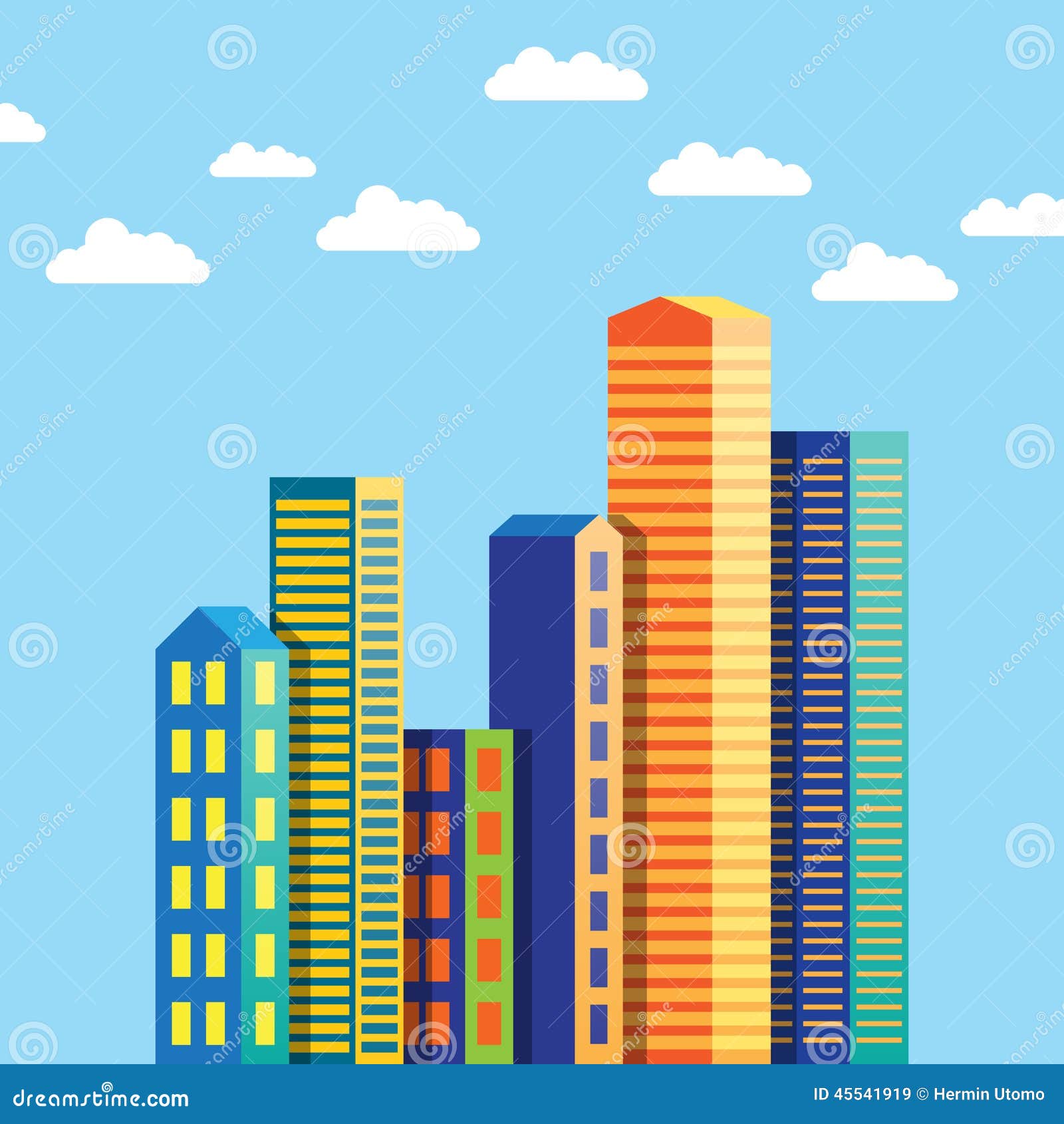 Abstract City Building stock vector. Illustration of element - 45541919