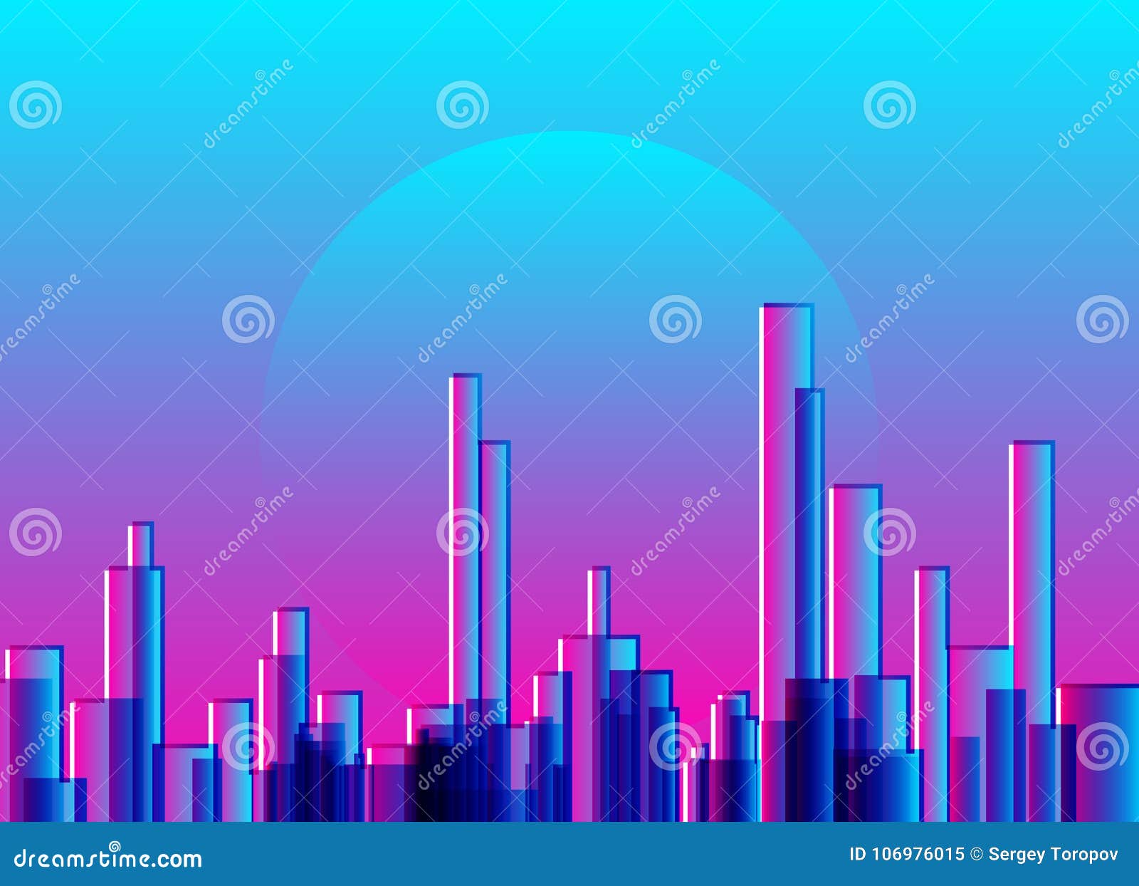 Abstract City Gradient Digital Art Background Stock Vector ...
