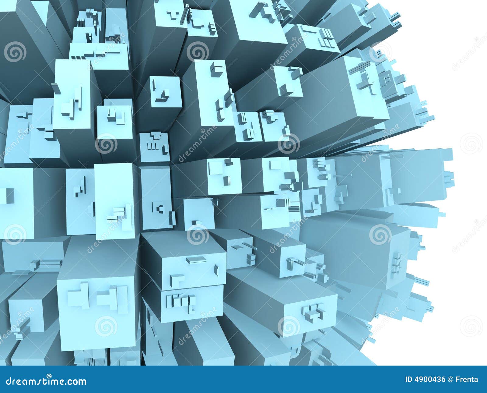 Abstract City with the High Buildings Stock Illustration - Illustration ...