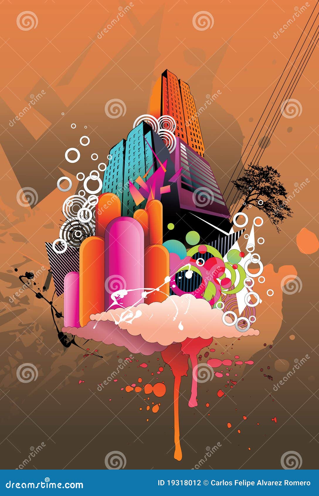 Abstract city illustration stock vector. Illustration of abstract ...