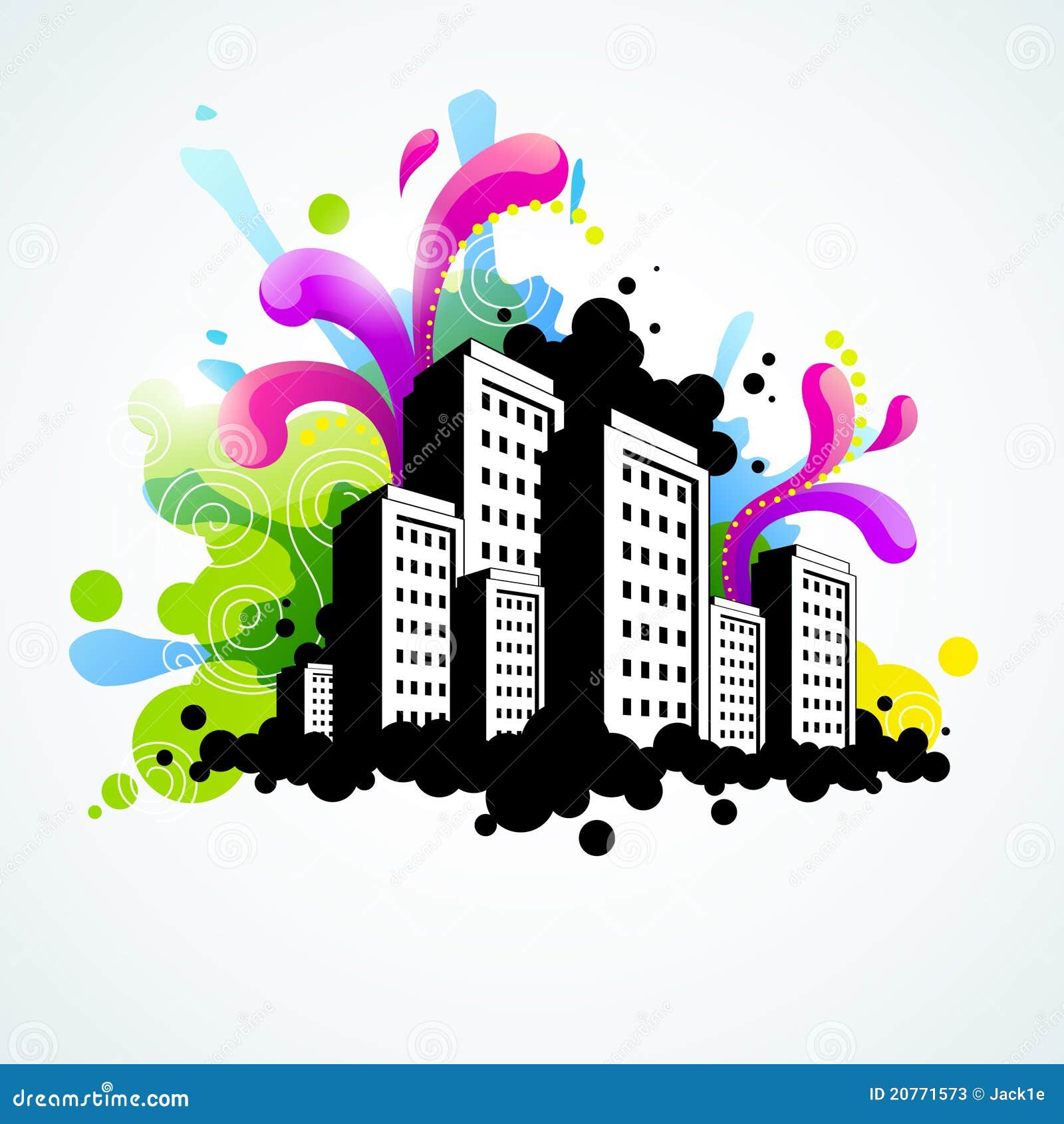 Abstract city illustration stock vector. Illustration of abstract ...