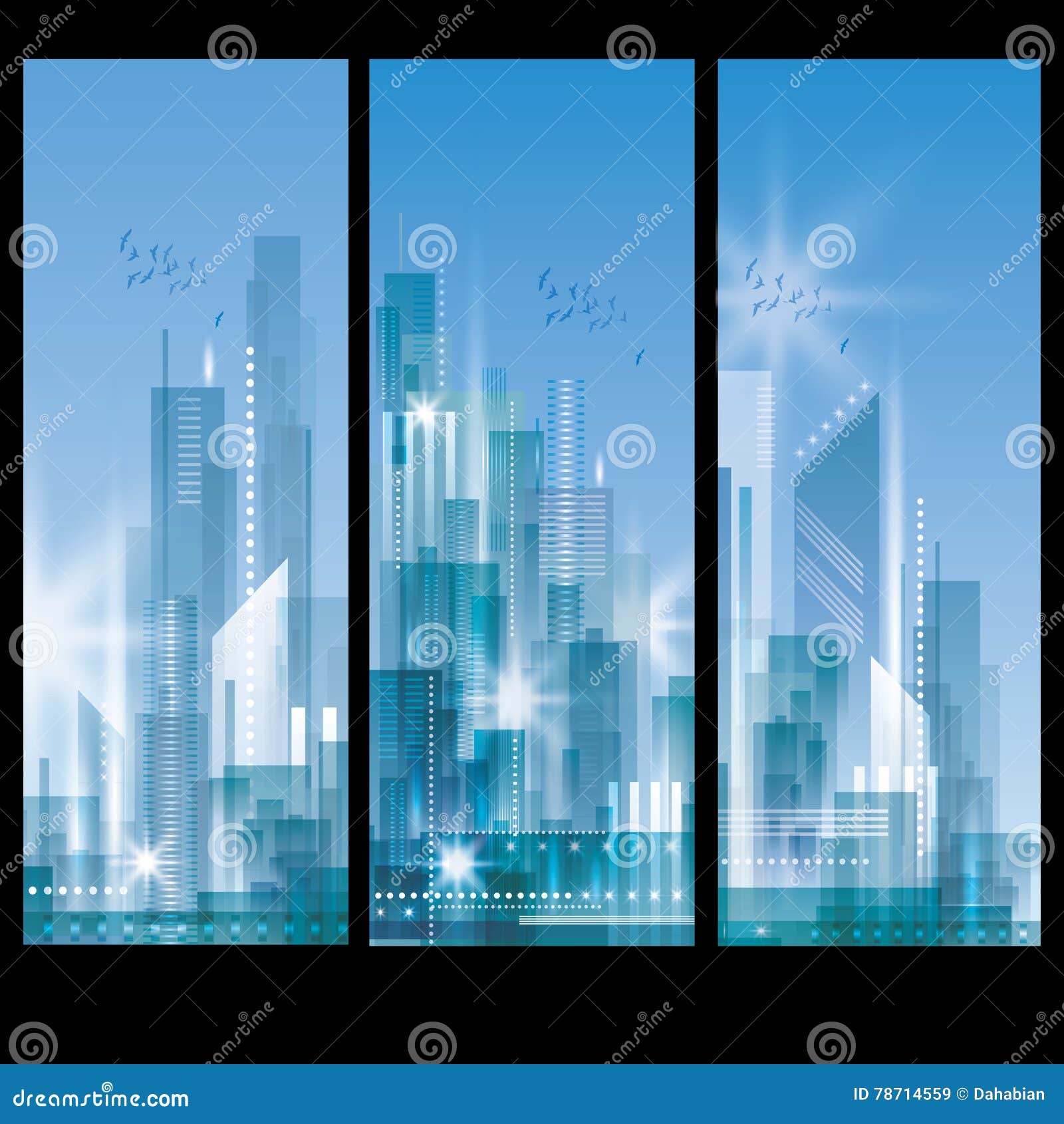 Abstract city landscape stock vector. Illustration of exterior - 78714559
