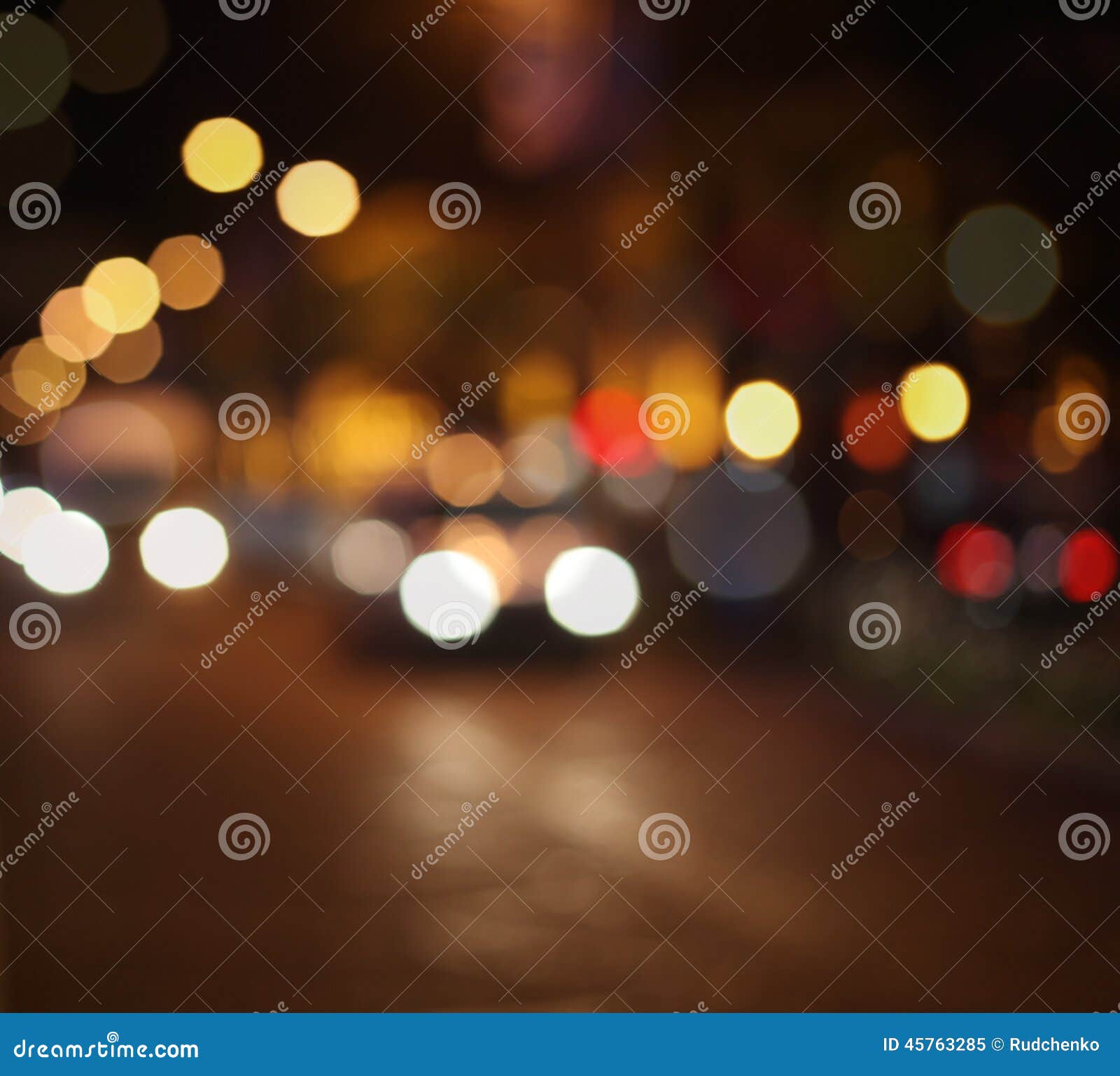 Abstract City Lights Blur Blinking Background. Stock Image - Image of ...