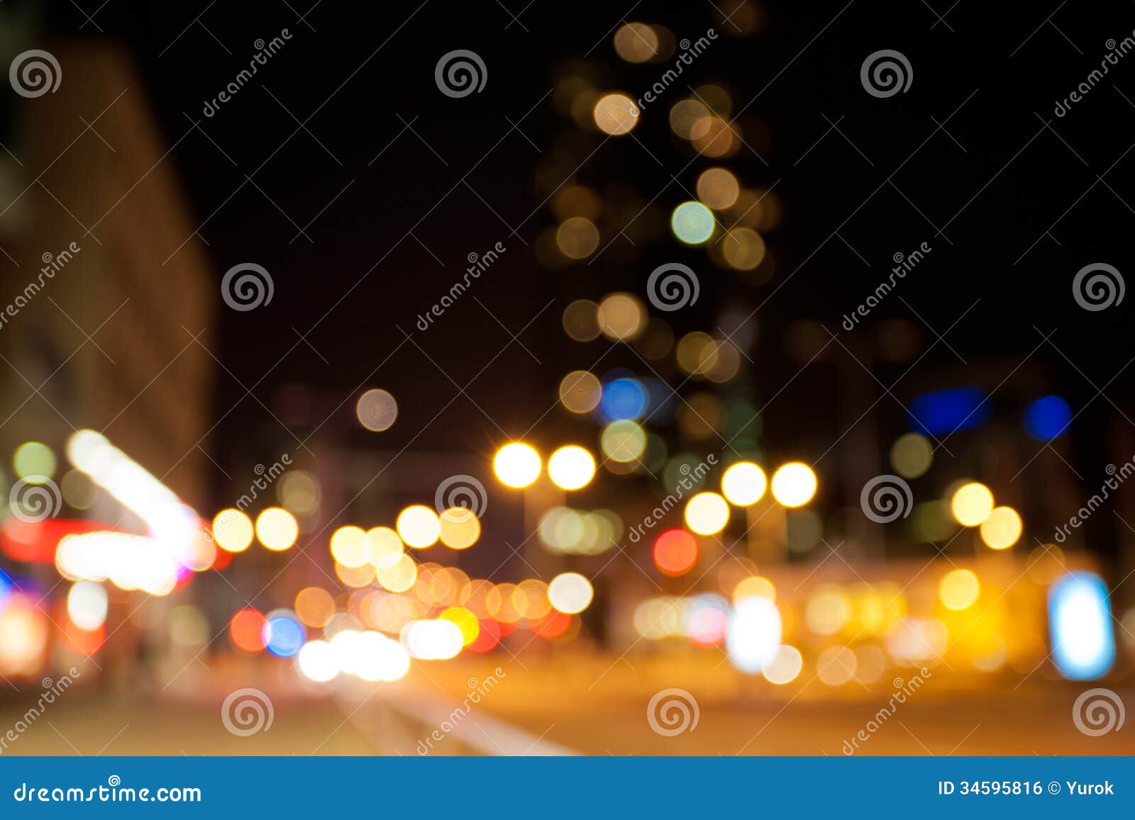 Abstract city lights stock photo. Image of focus, light - 34595816
