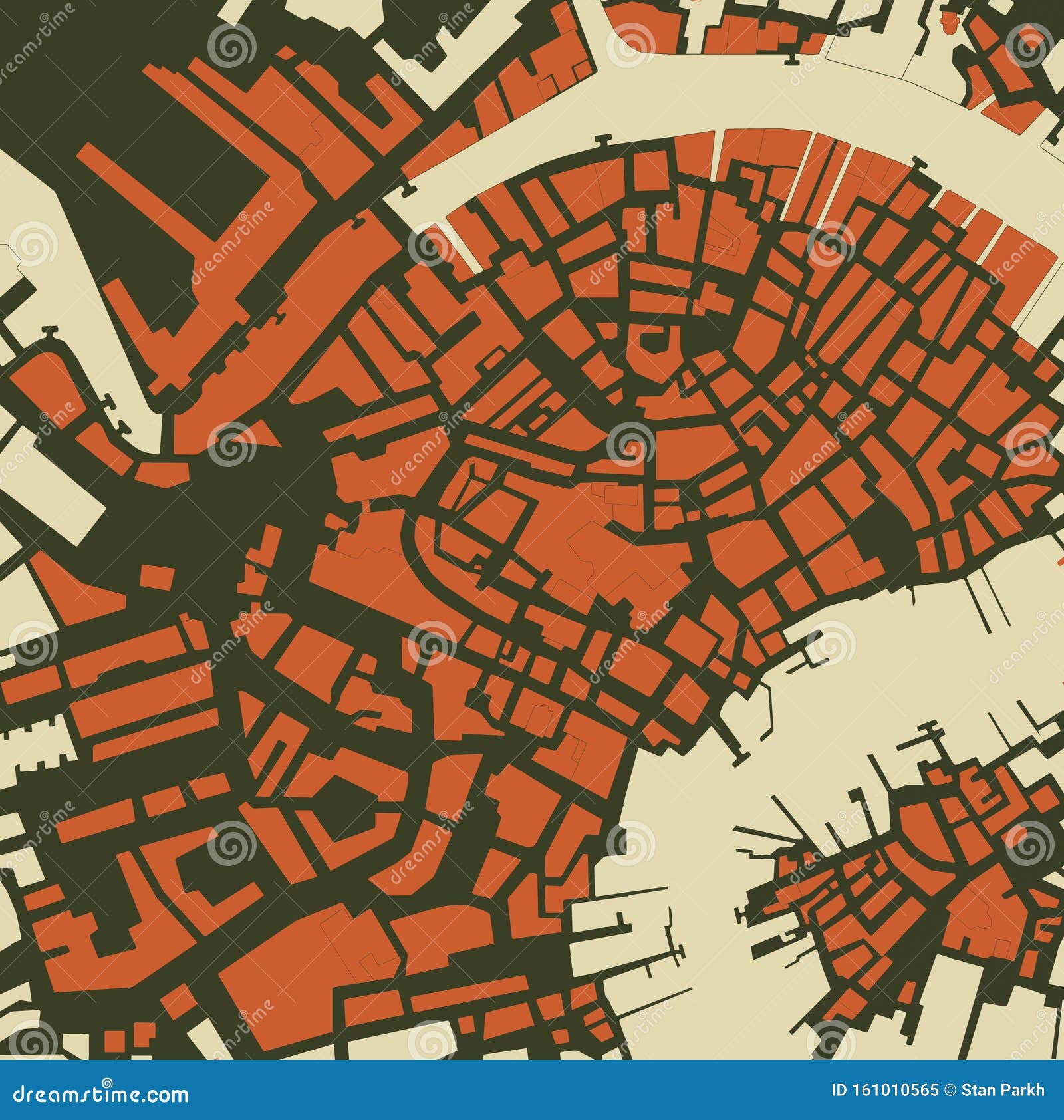 Abstract City Map Background Stock Vector - Illustration of direction ...