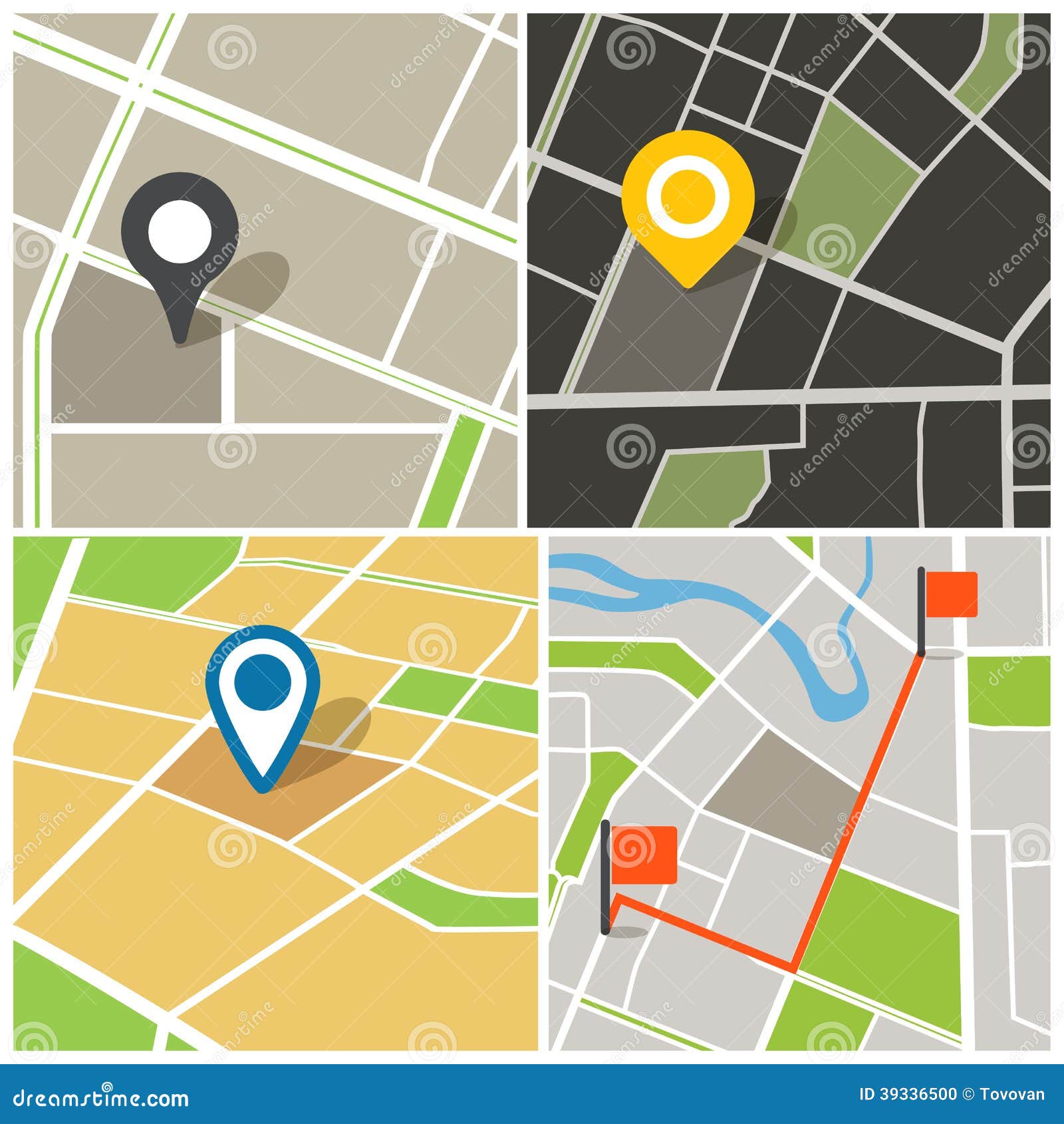 Abstract city map stock vector. Illustration of plan - 39336500