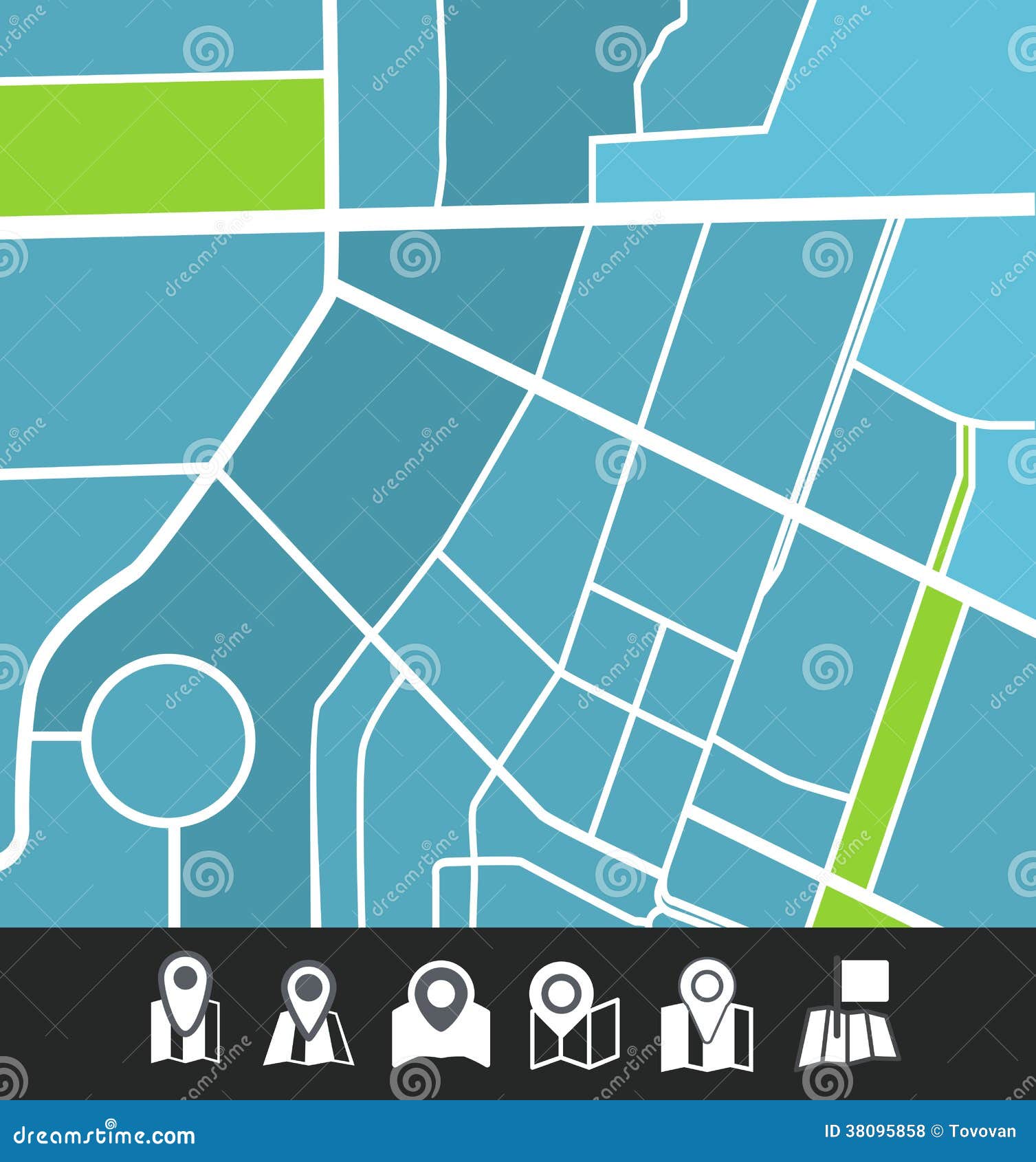 Abstract City Map Illustration Stock Vector - Illustration of abstract ...