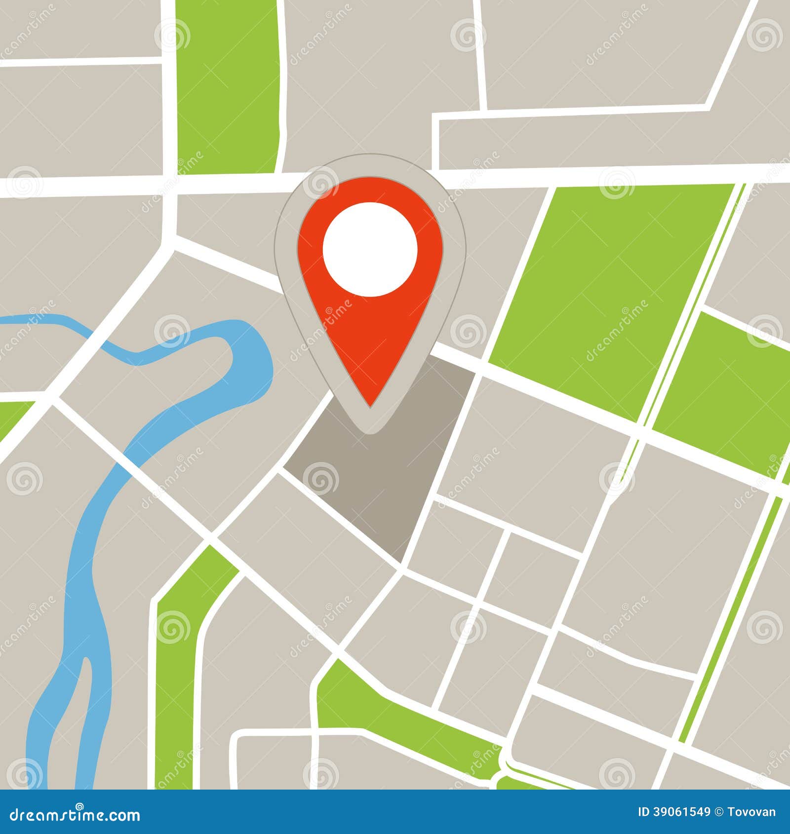 Abstract City Map Illustration Stock Vector - Illustration of capital ...