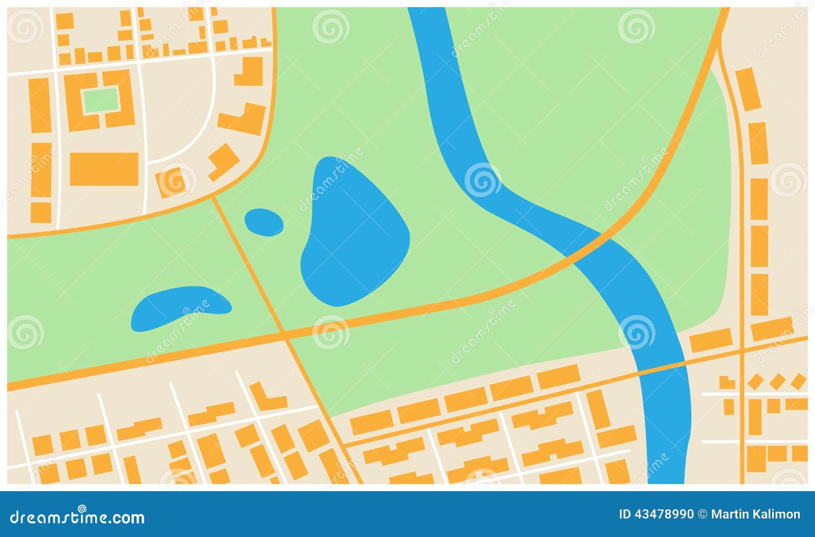 Abstract city map stock illustration. Illustration of route - 43478990