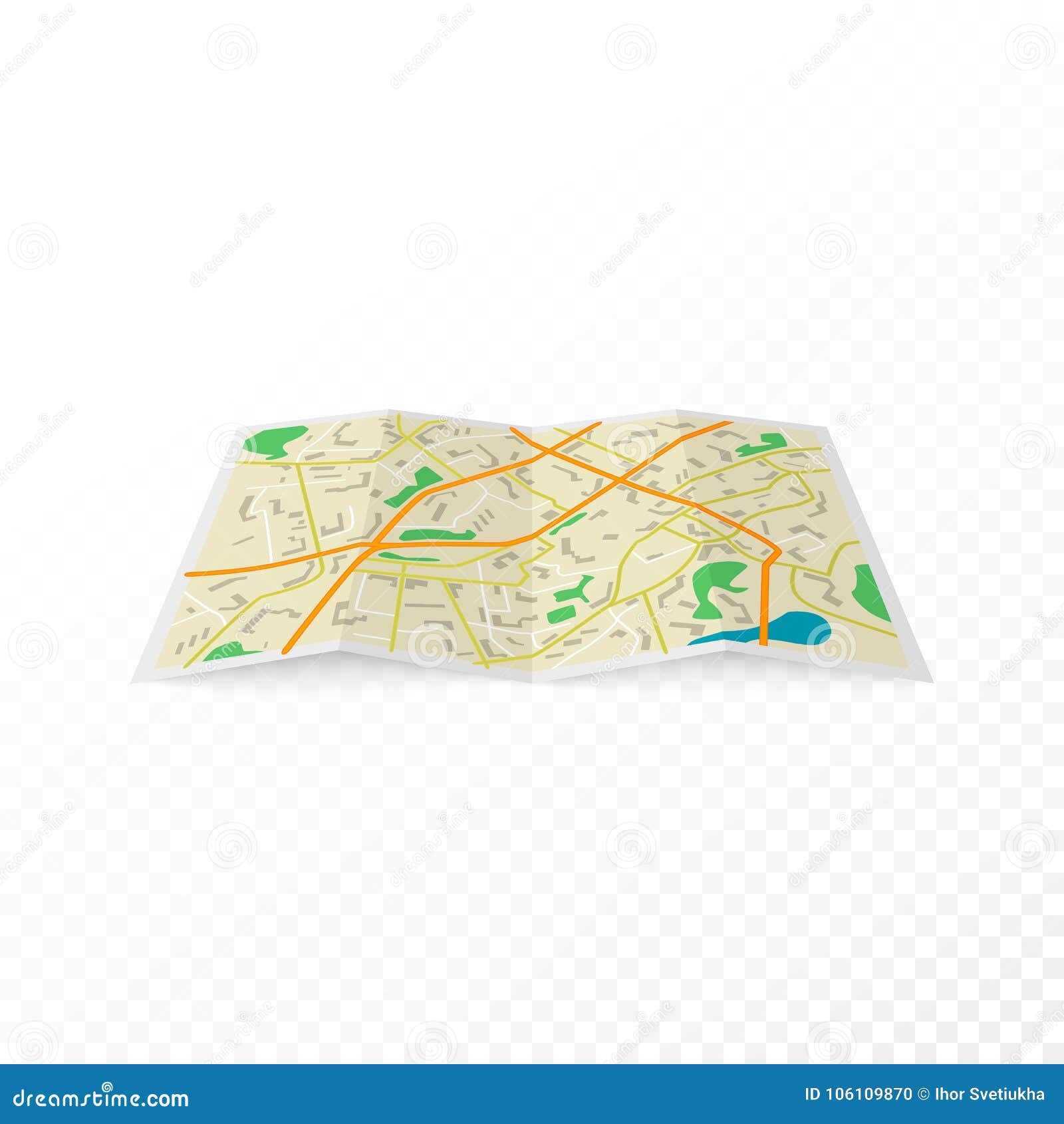 Abstract City Map. Vector Illustration Isolated on Transparent ...