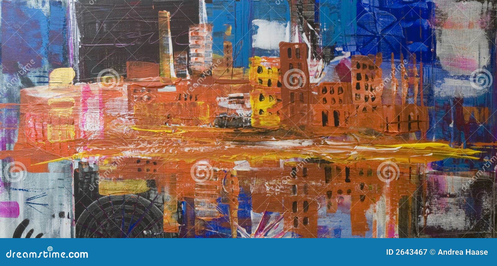 Abstract City Painting Royalty Free Stock Photography - Image: 2643467