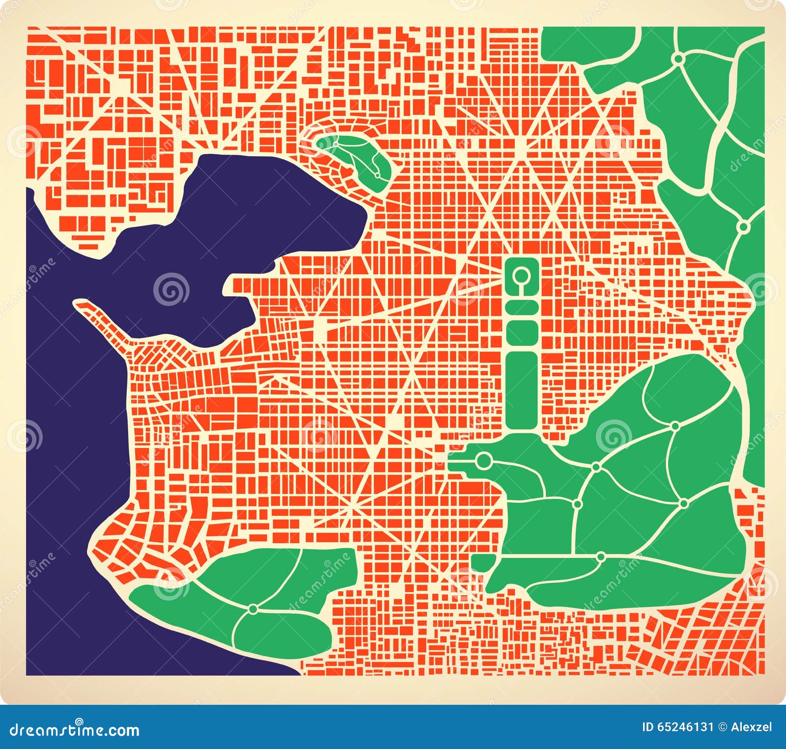 Abstract city plan stock vector. Illustration of navigation - 65246131