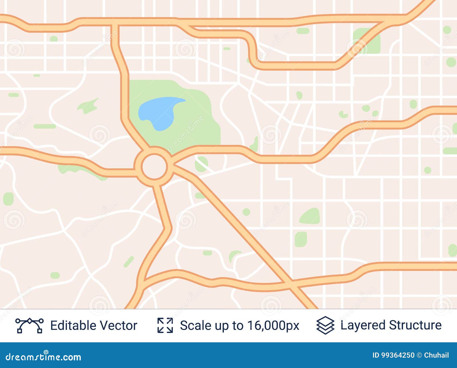 Abstract city plan. stock vector. Illustration of scheme - 99364250