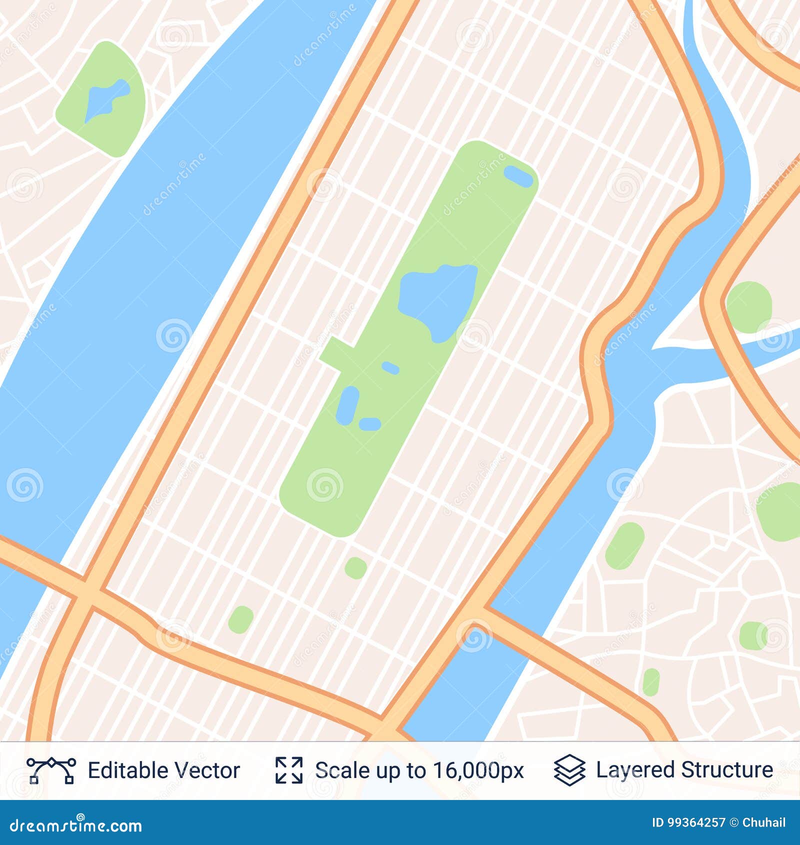 Abstract city plan. stock vector. Illustration of city - 99364257