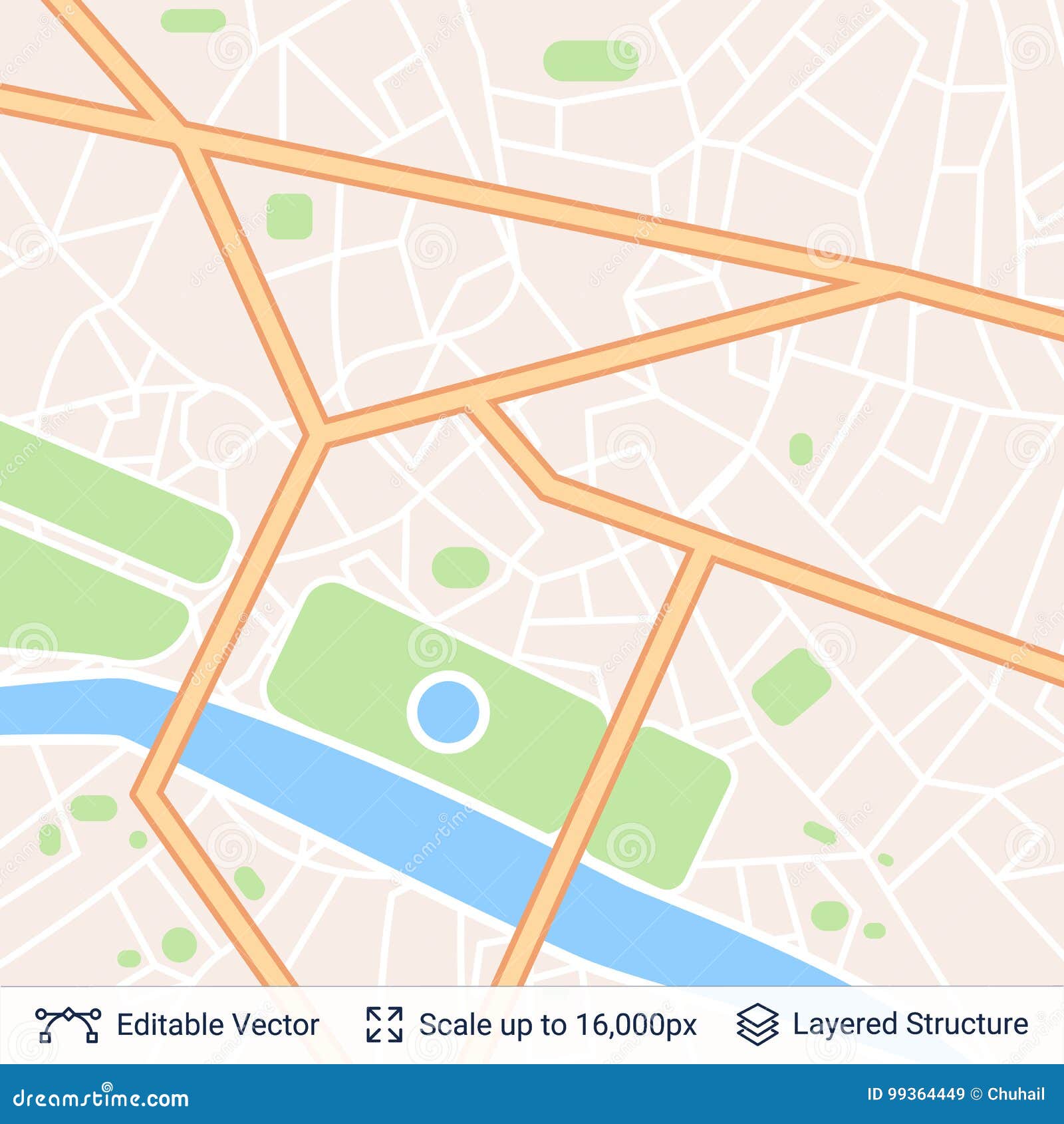 Abstract city plan. stock vector. Illustration of house - 99364449