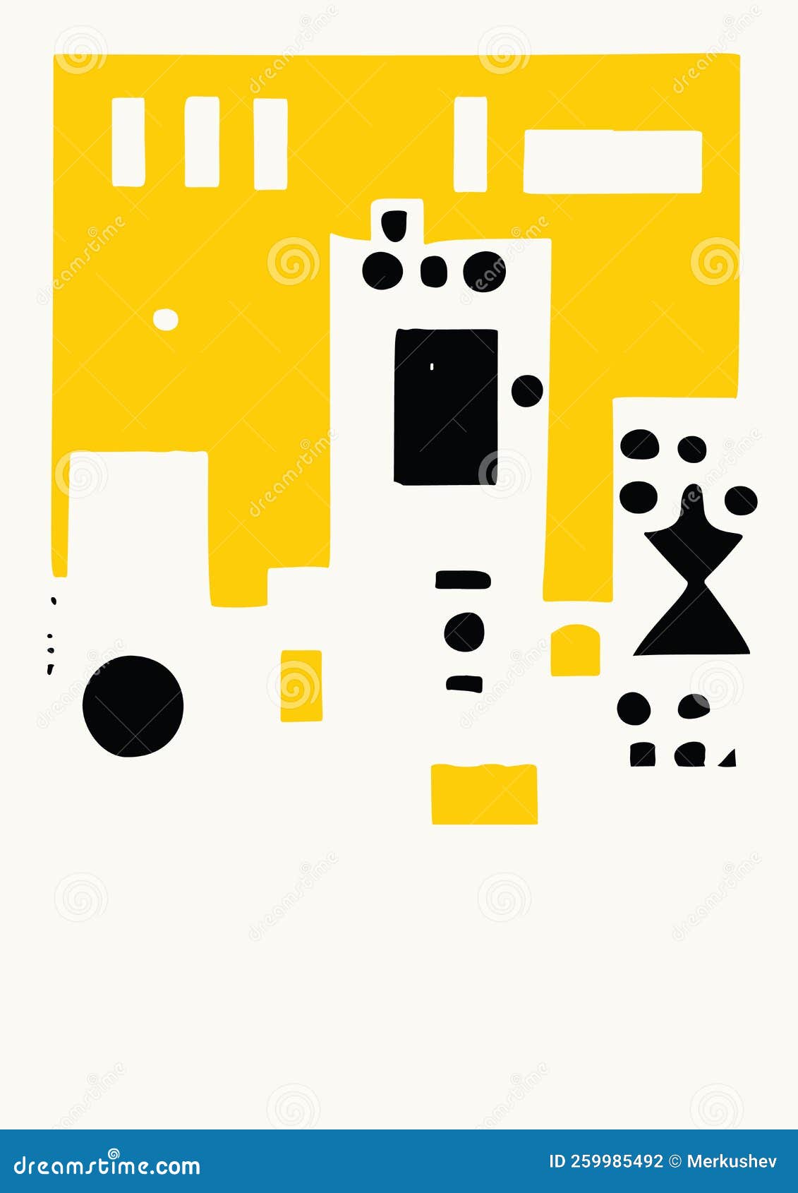 Abstract City Poster with Copyspace. Vector Illustration, Composition ...