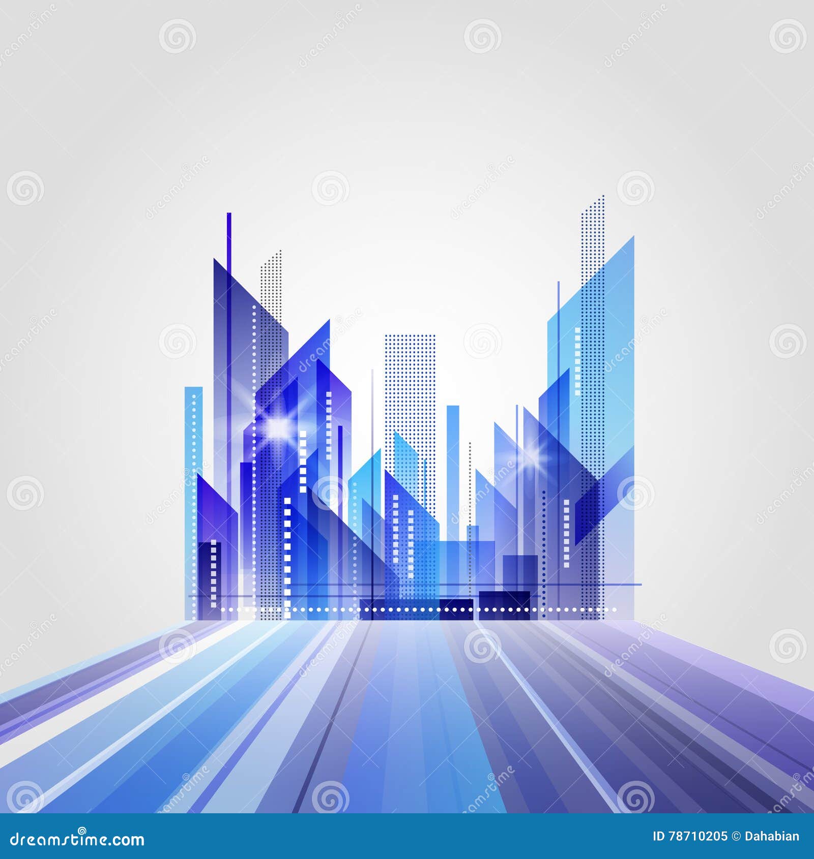 Abstract city scene stock vector. Illustration of dark - 78710205