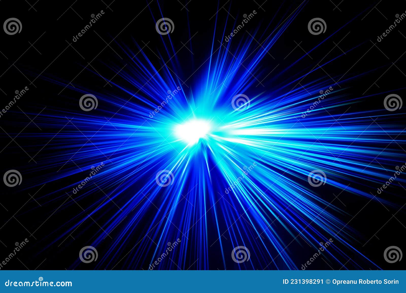 Abstract City Street Light Explosion Effect Stock Image - Image of blue ...