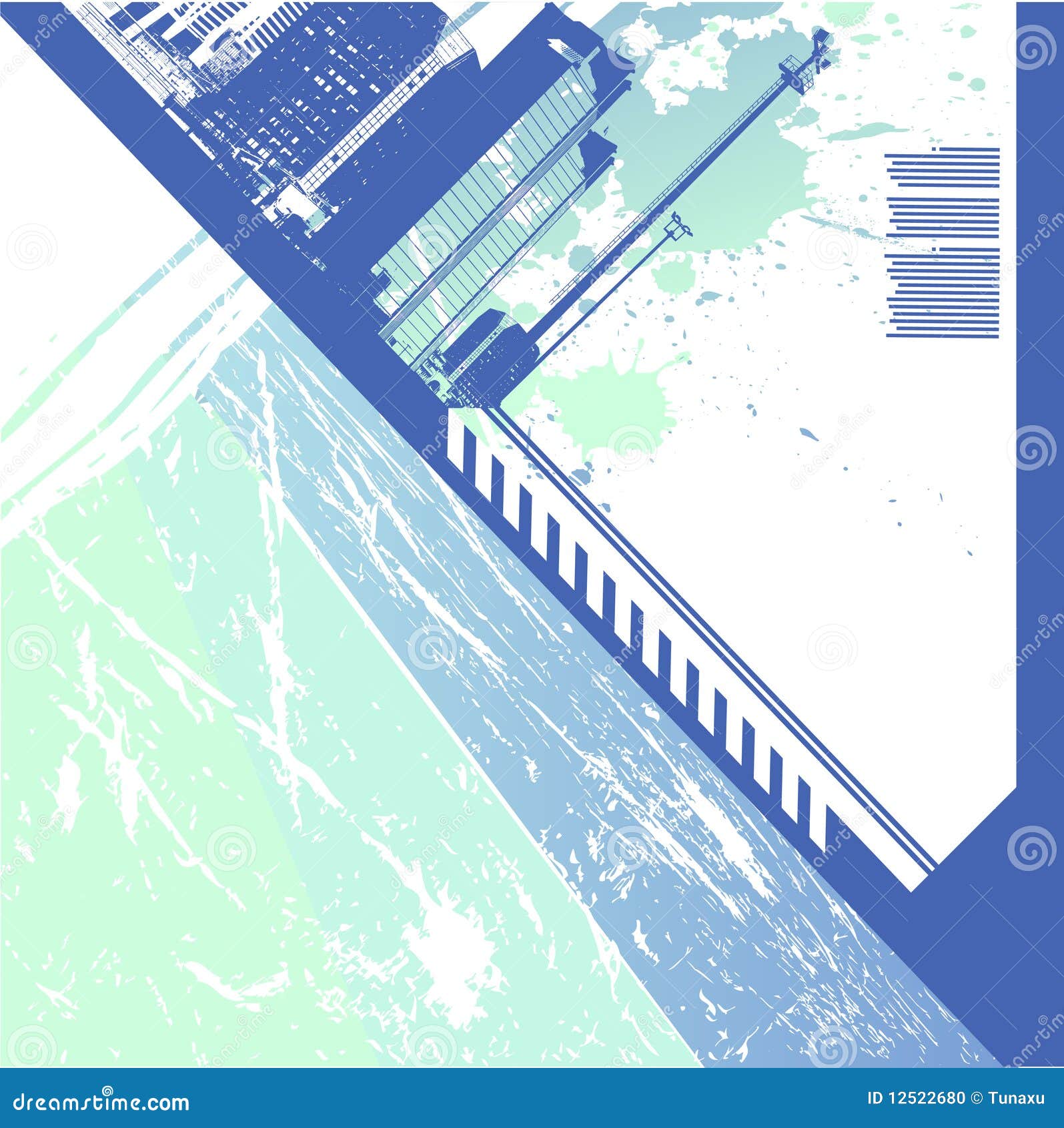 Abstract city vector stock vector. Illustration of bird - 12522680