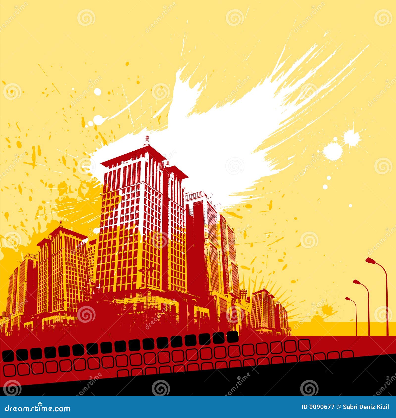 Abstract city vector stock vector. Illustration of modern - 9090677
