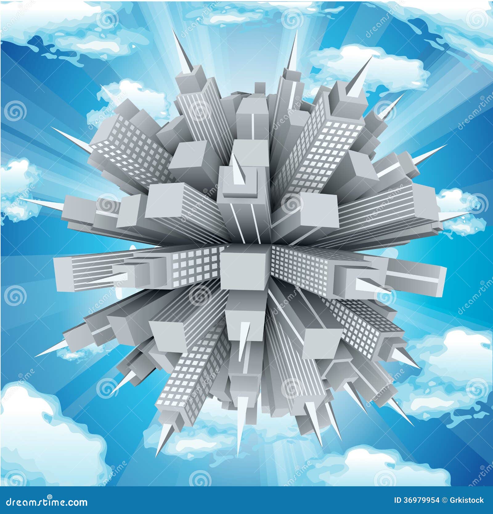 Abstract city stock vector. Illustration of looking, contemporary ...