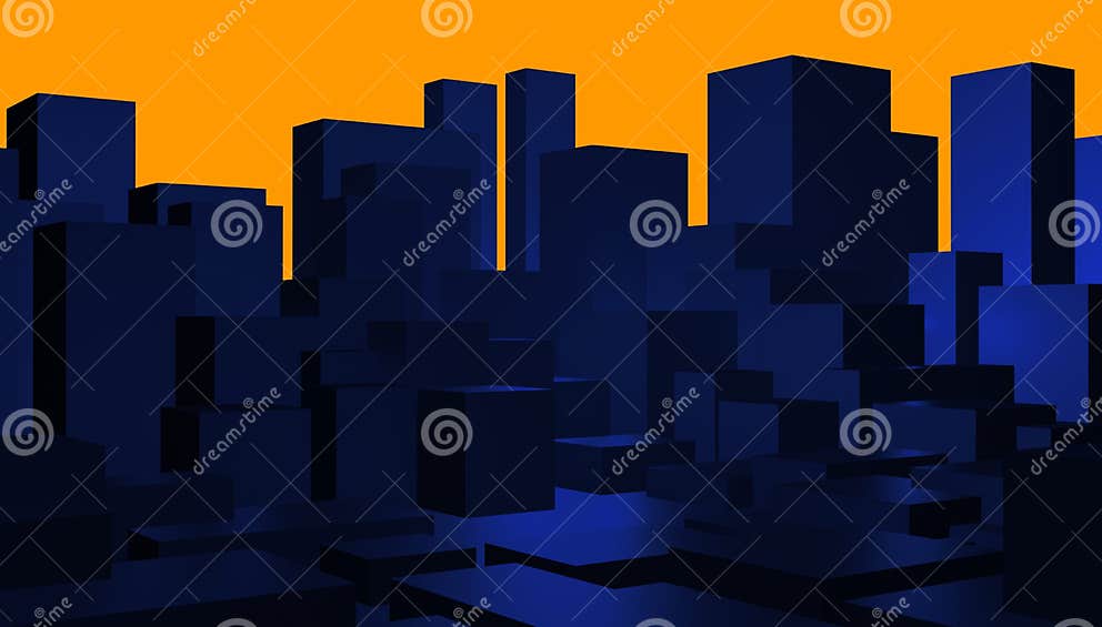 Abstract Cityscape Background Stock Illustration - Illustration of ...