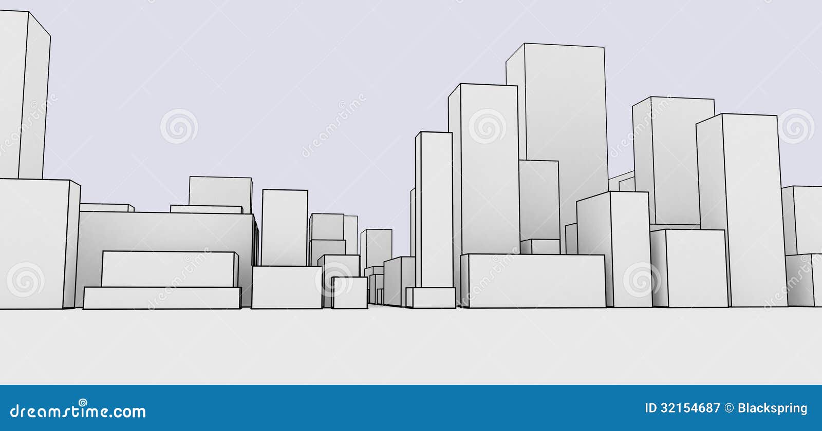 Abstract Cityscape With Organic Spirals And Detailed Structures Stock ...