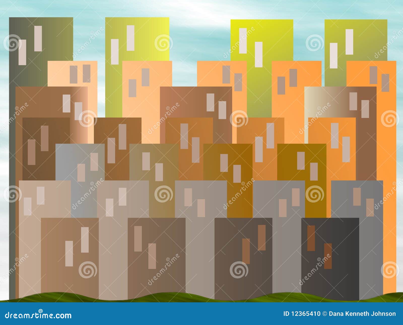 Abstract Cityscape Illustration Stock Illustration - Illustration of ...