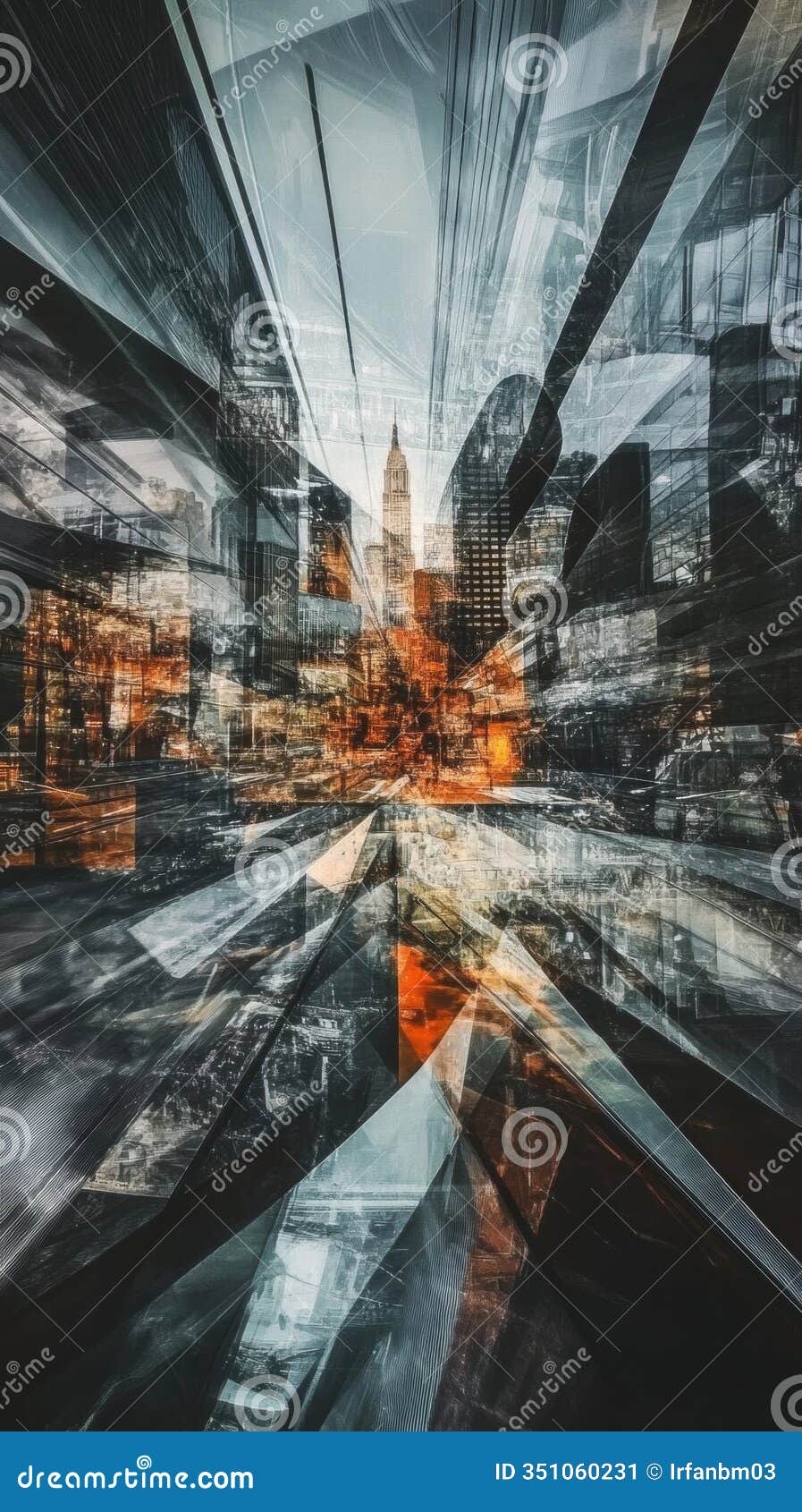 Abstract Cityscape, Layers of Reality Stock Image - Image of ...
