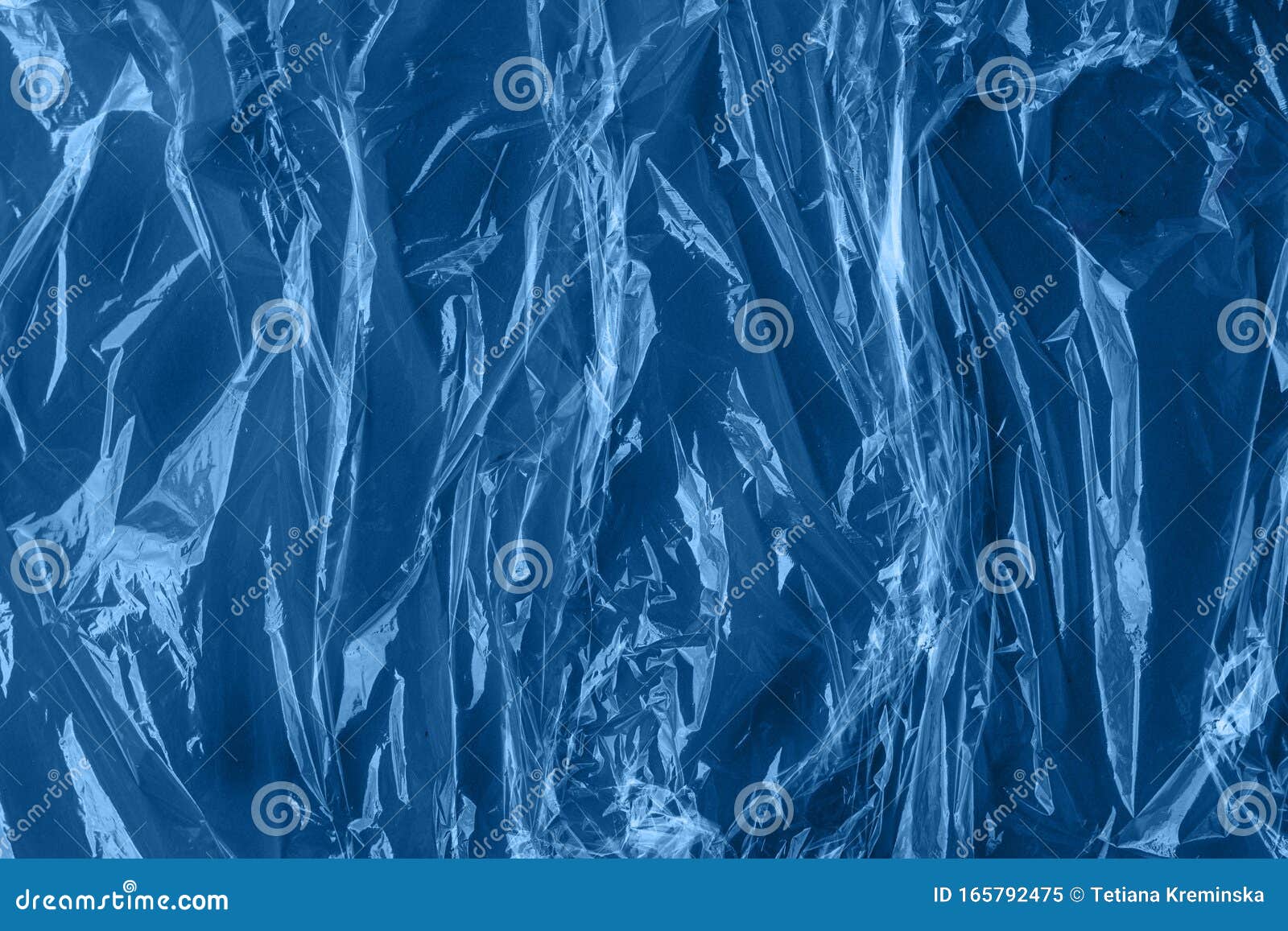 Abstract Classic Blue Background Made of Plastic Wrap. Ideal Backdrop ...