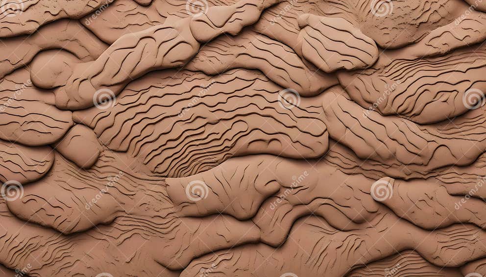 Abstract Clay Texture with Wavy Patterns Stock Illustration ...