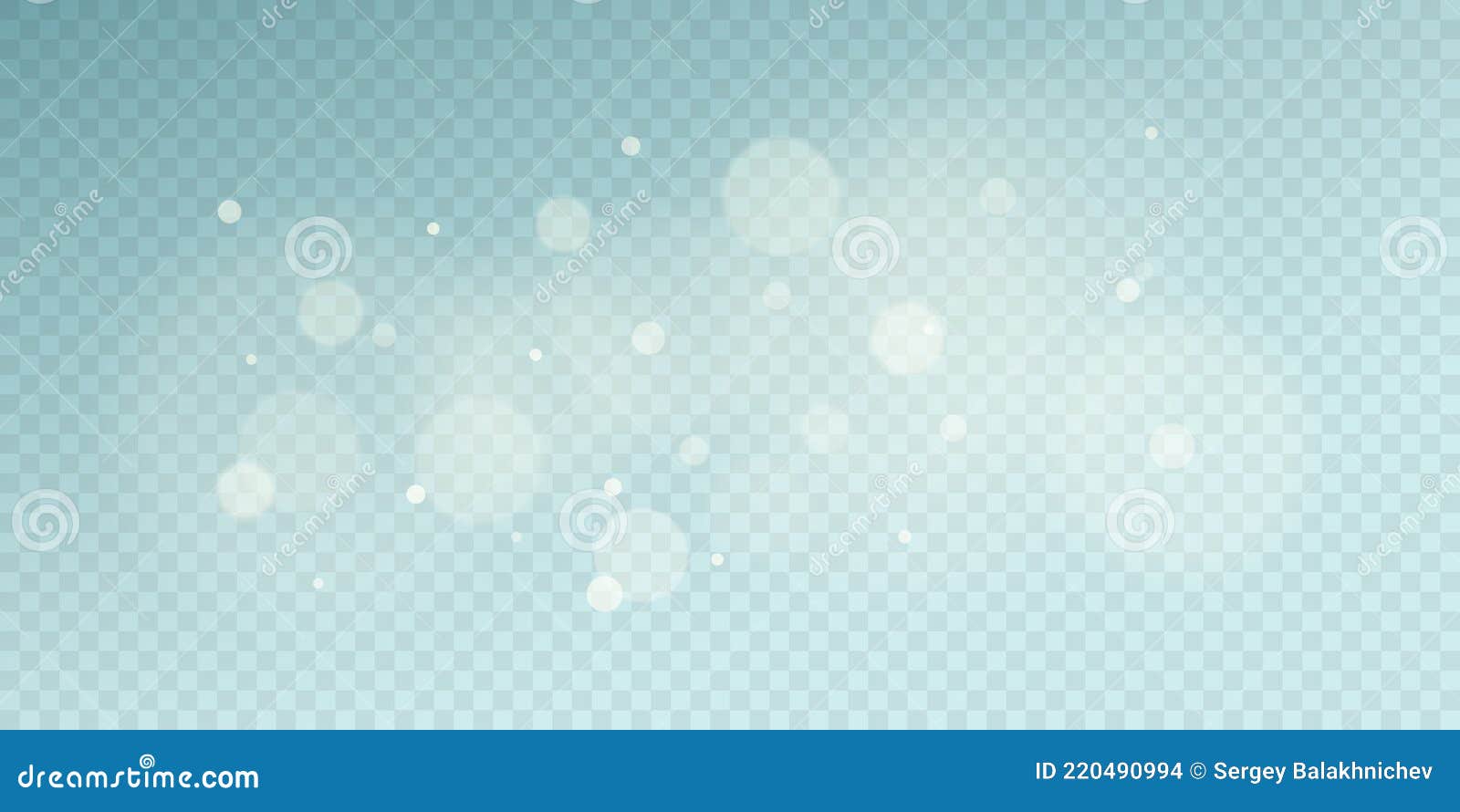 Abstract, Clear Lights Bokeh Isolated on Blue Transparent Background ...