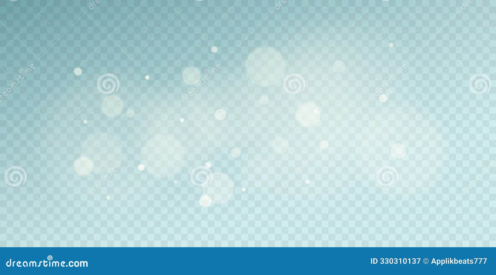 Abstract, Clear Lights Bokeh Isolated on Blue Transparent Background ...