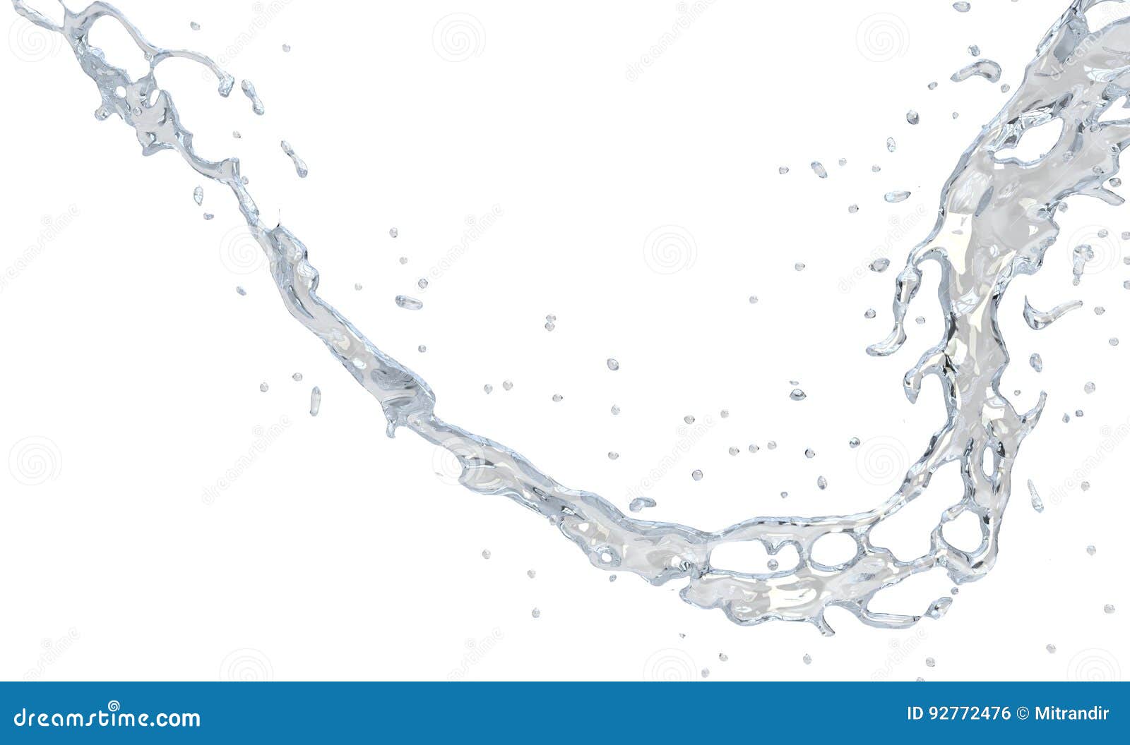 Abstract Clear Water Curved Flow and Droplets Stock Photo - Image of ...