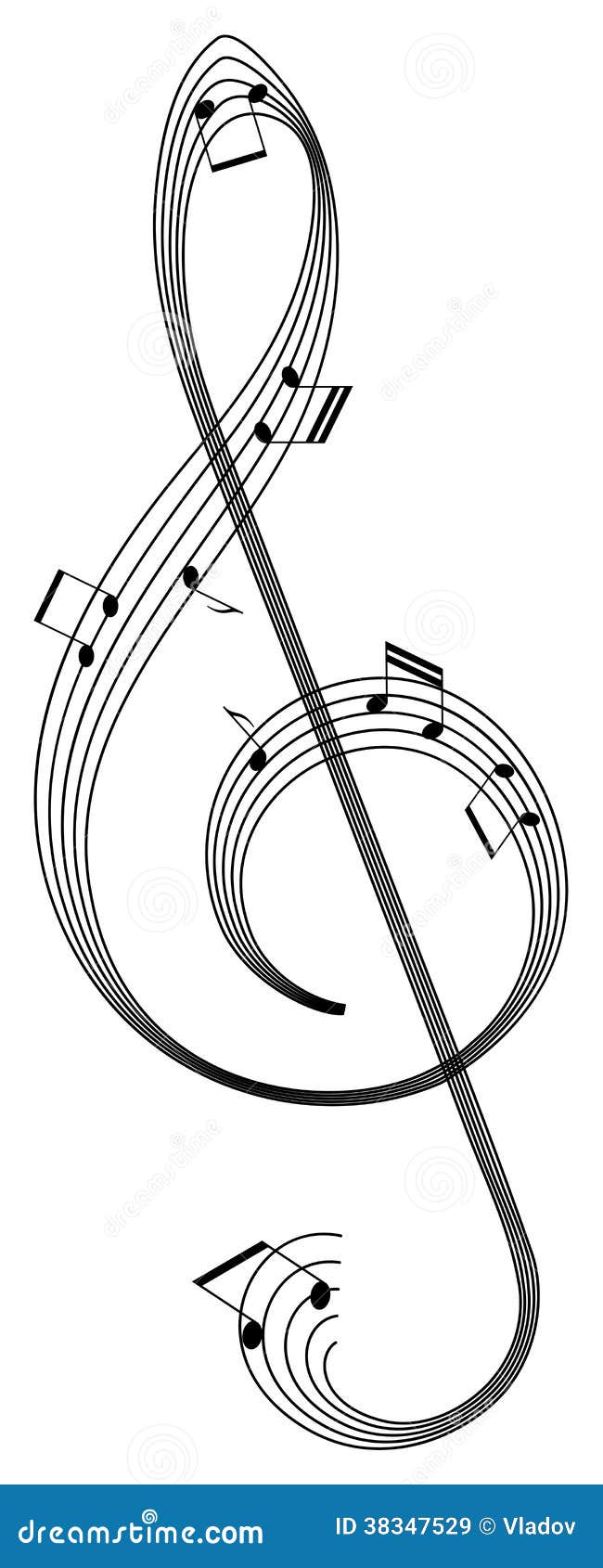 Abstract clef stock vector. Illustration of unusual, musical - 38347529