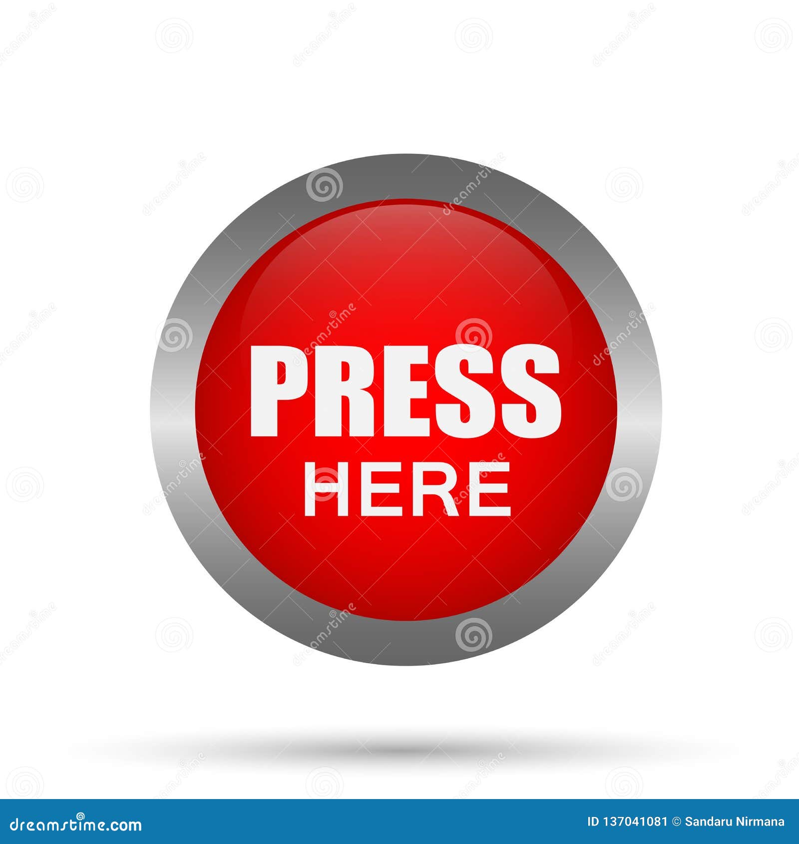 Abstract Click Here Press Here Button Vector in Element on White ...