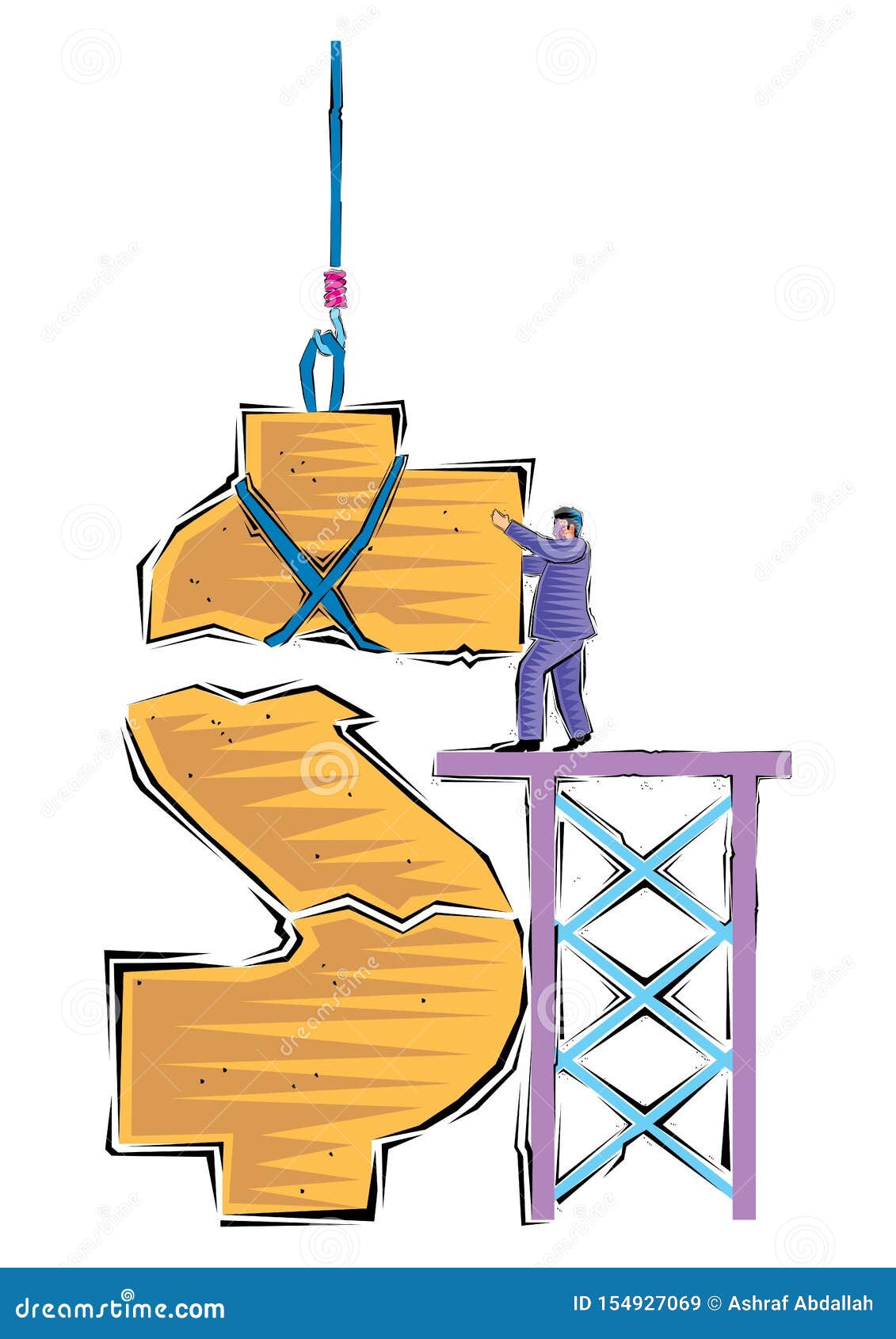 Abstract Clip Art of Fixing Money Issues Stock Vector - Illustration of ...