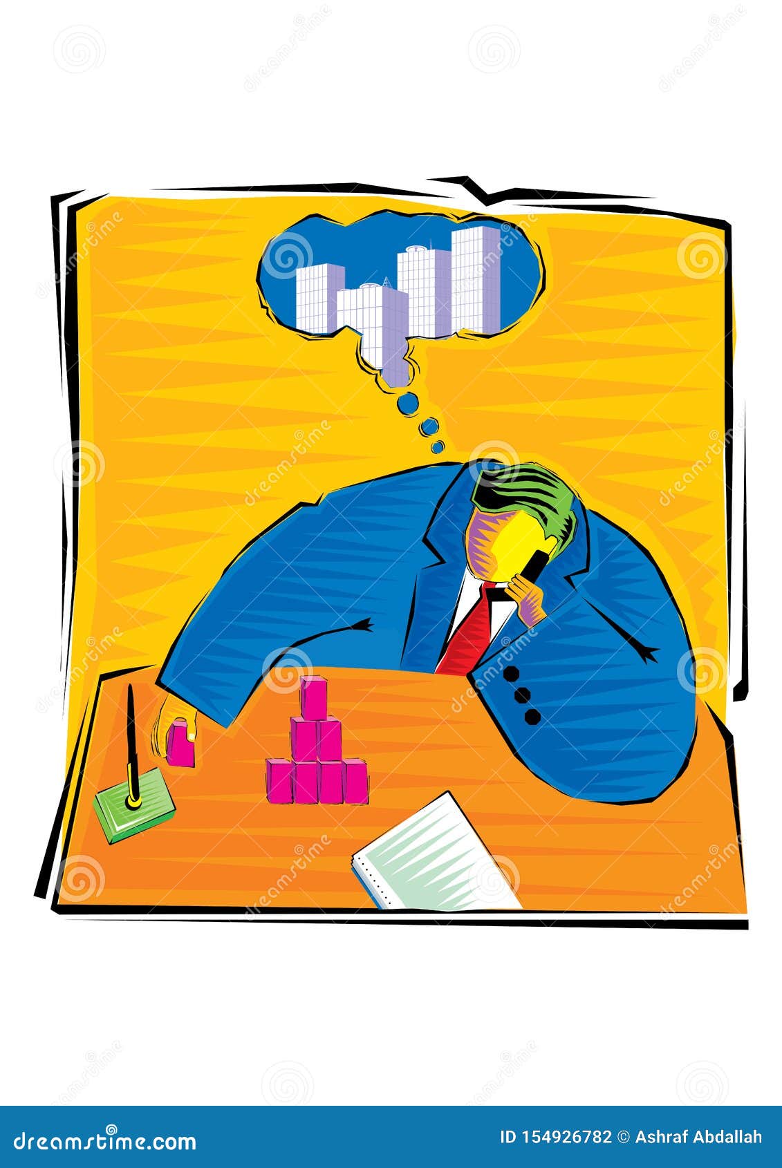 Abstract Clipart of Business Building Blocks Stock Vector ...