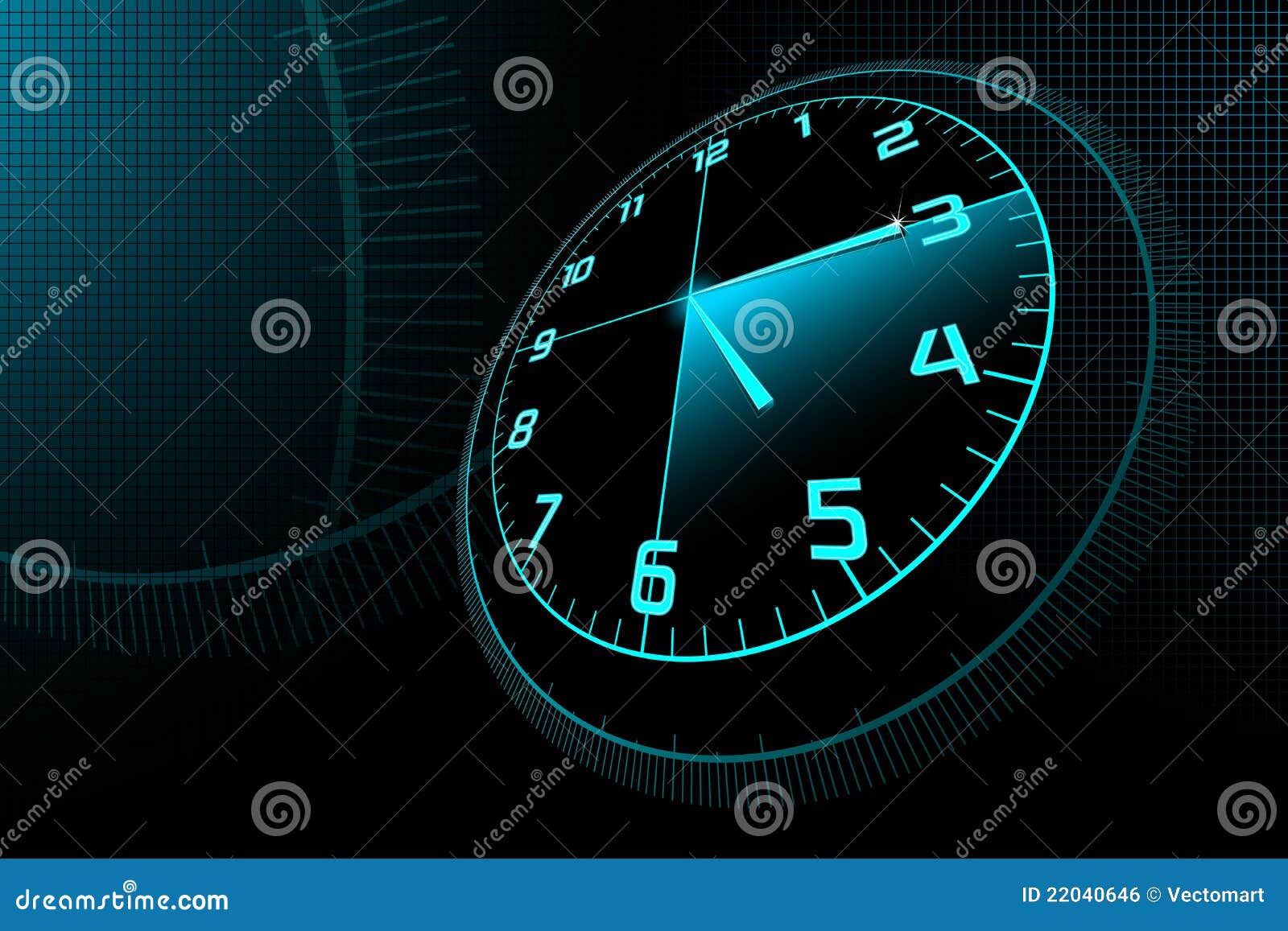 Abstract Clock stock vector. Illustration of morning - 22040646