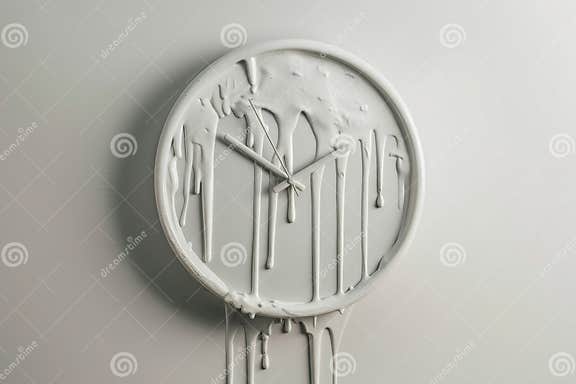 Abstract Clock with Dripping Design Stock Illustration - Illustration ...