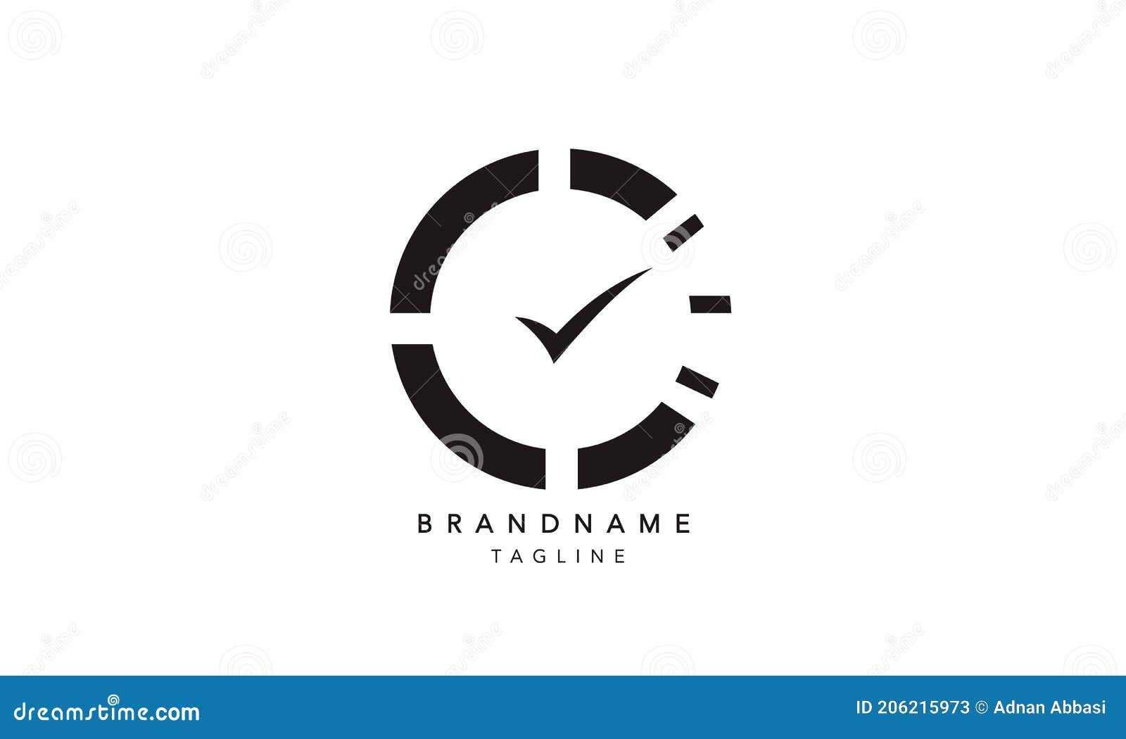 Abstract Clock logo stock illustration. Illustration of design - 206215973