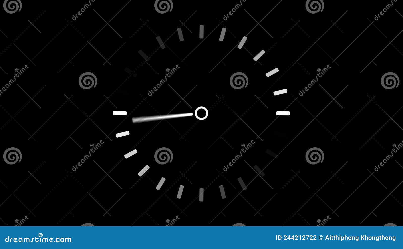 Abstract Clock with Moving Arrows Animation on Black Background ...