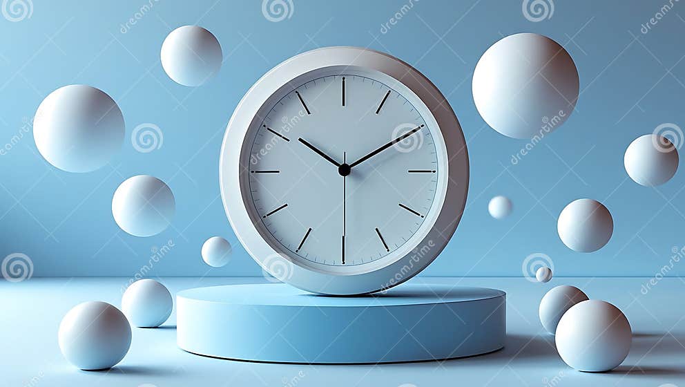 Abstract Clock Render Conceptual Time Visualization in 3D Stock ...